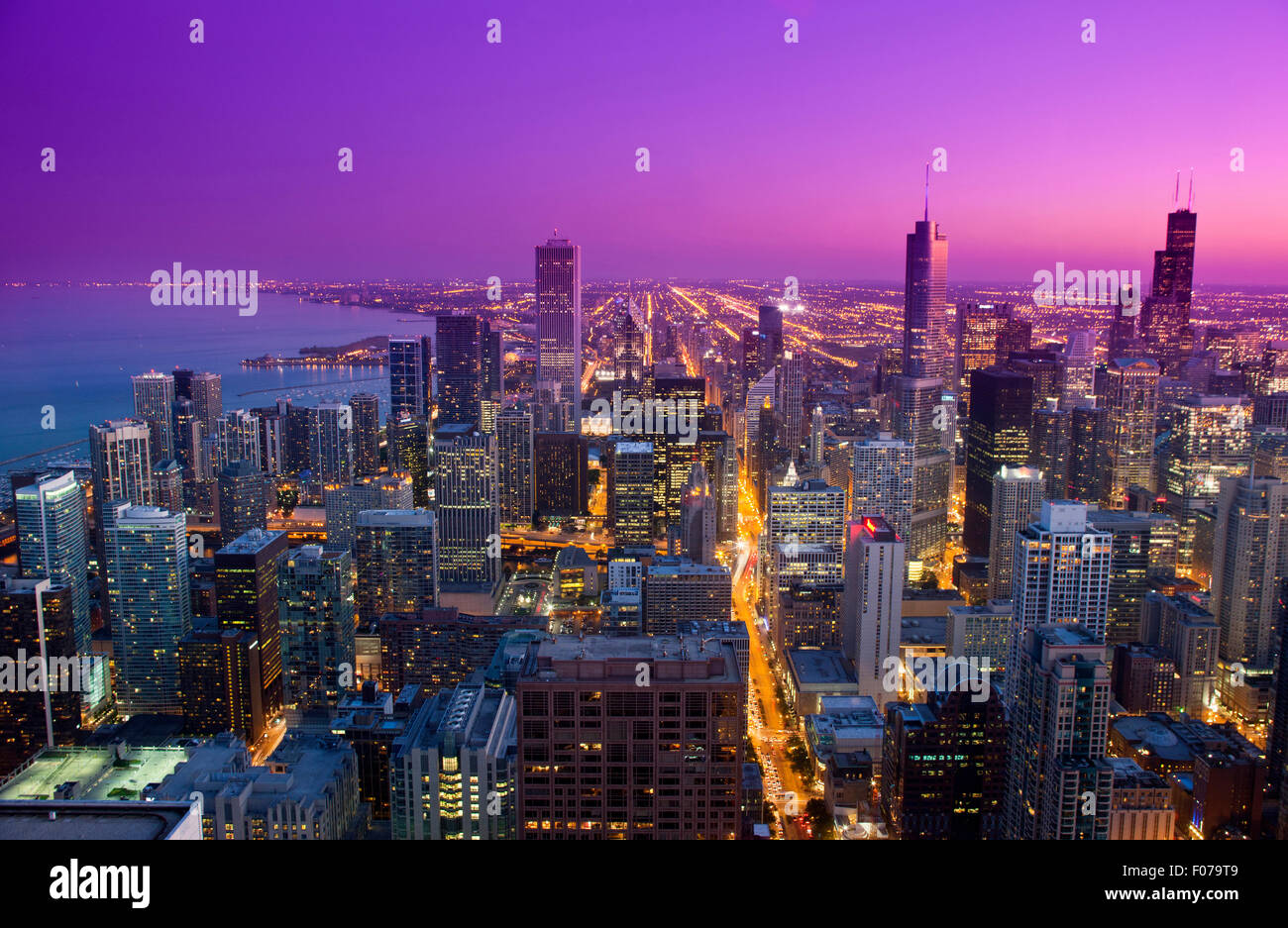 DOWNTOWN LOOP SKYLINE CHICAGO ILLINOIS USA Stock Photo - Alamy