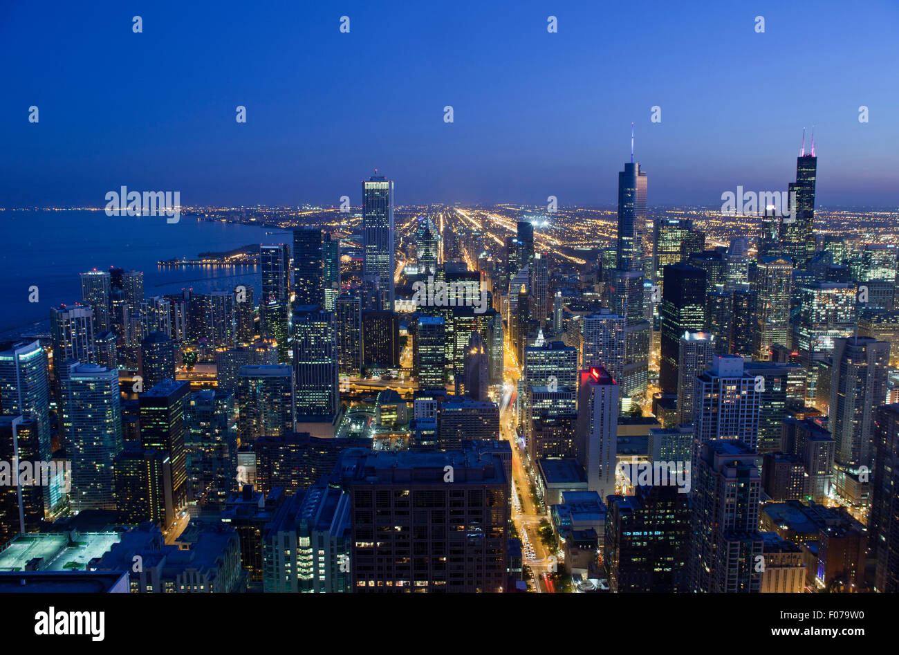 DOWNTOWN LOOP SKYLINE CHICAGO ILLINOIS USA Stock Photo - Alamy