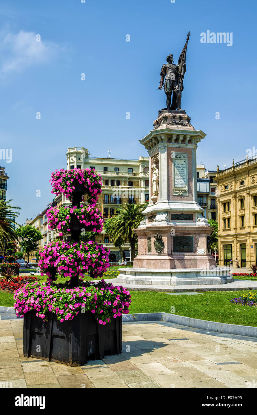 De Okendo Plaza, San Sebastian, Spain Stock Photo - Alamy