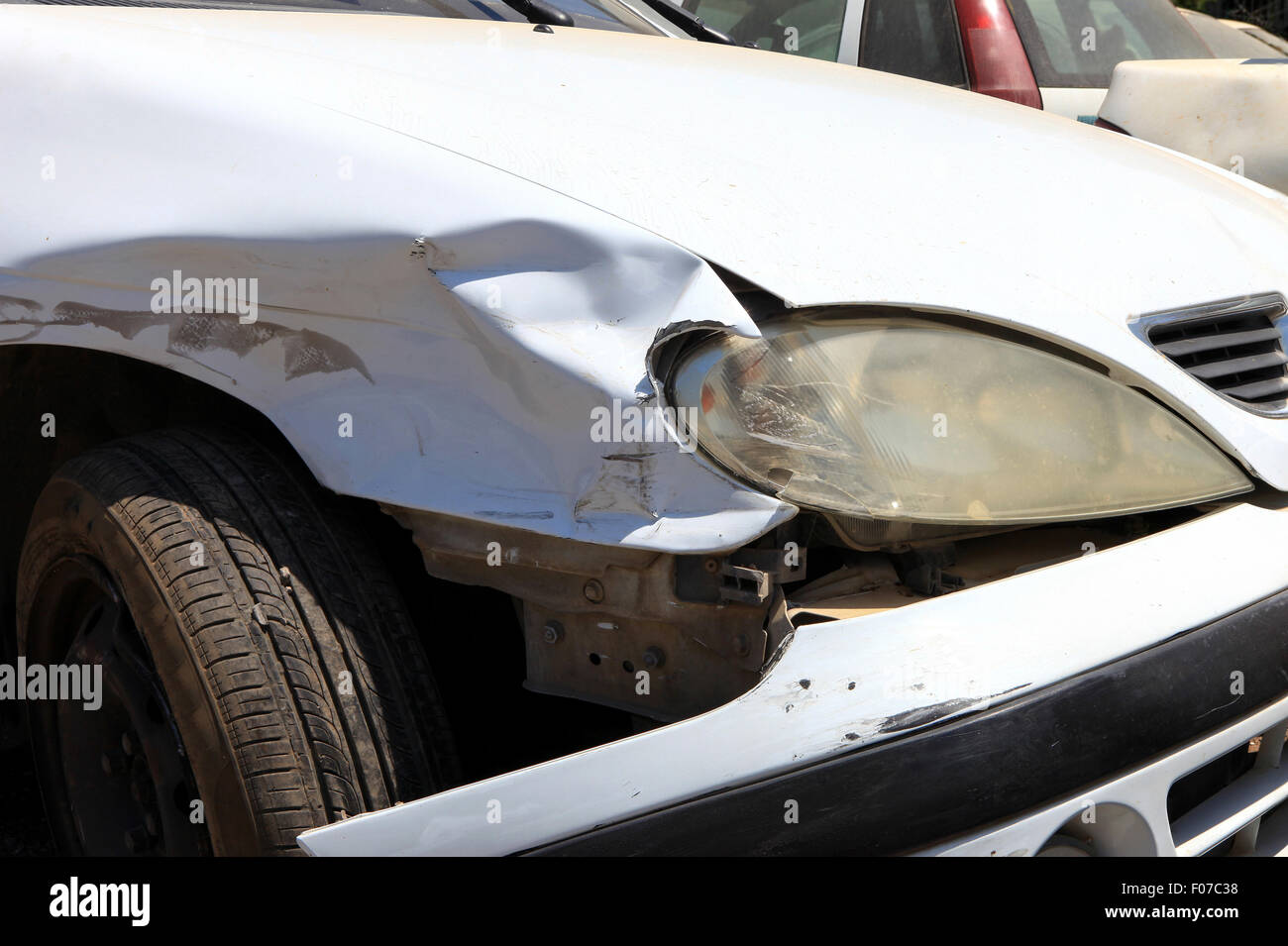 Crashed Car with massive damage Stock Photo - Alamy