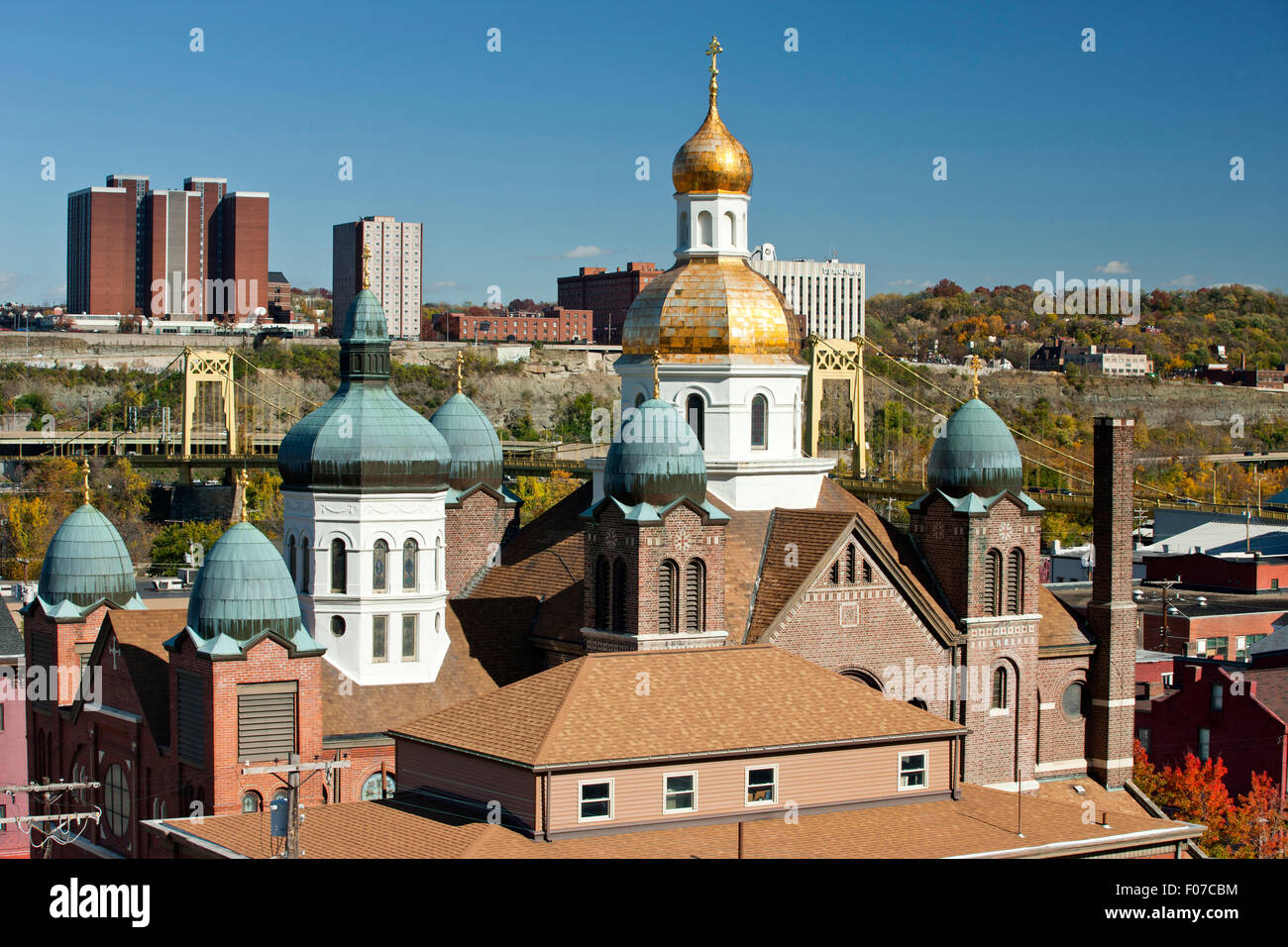 DOMES SAINT JOHN THE BAPTIST UKRAINIAN CHURCH SOUTH SIDE PITTSBURGH ...