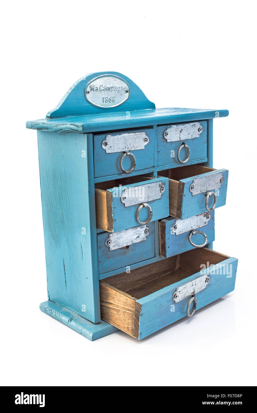 Antique blue closet Stock Photo - Alamy