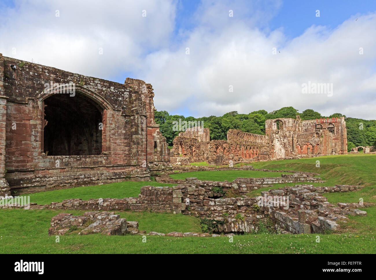 Ruins of Furness Abbey, the Infirmary Hall and Chapel, Cumbria Stock ...