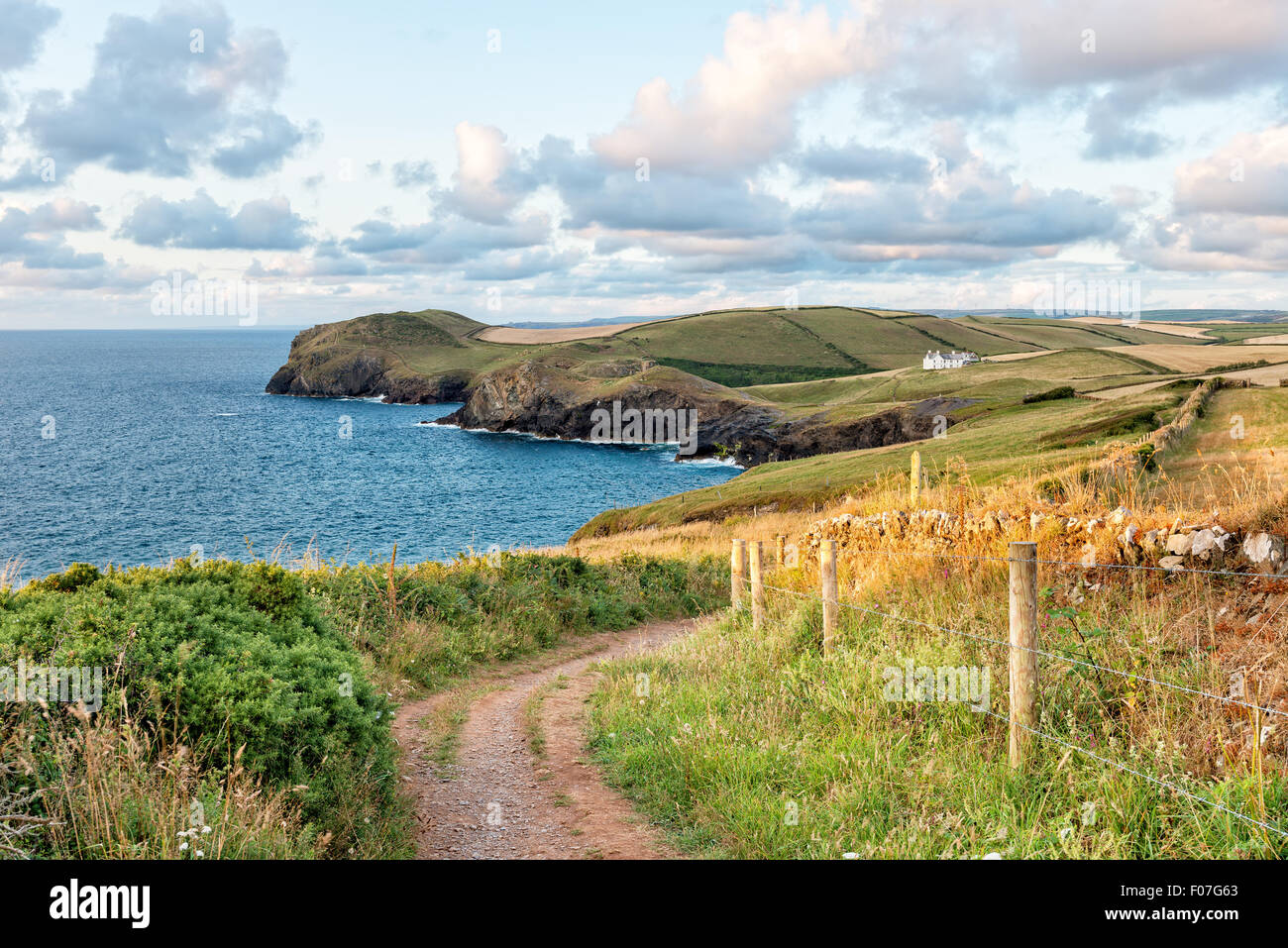 The South West Coast Path from Trevan Point looking out to Port Isaac ...
