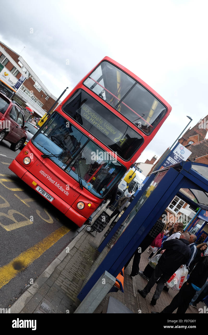 Harborne Birmingham public transport bus stop bus service UK Stock ...