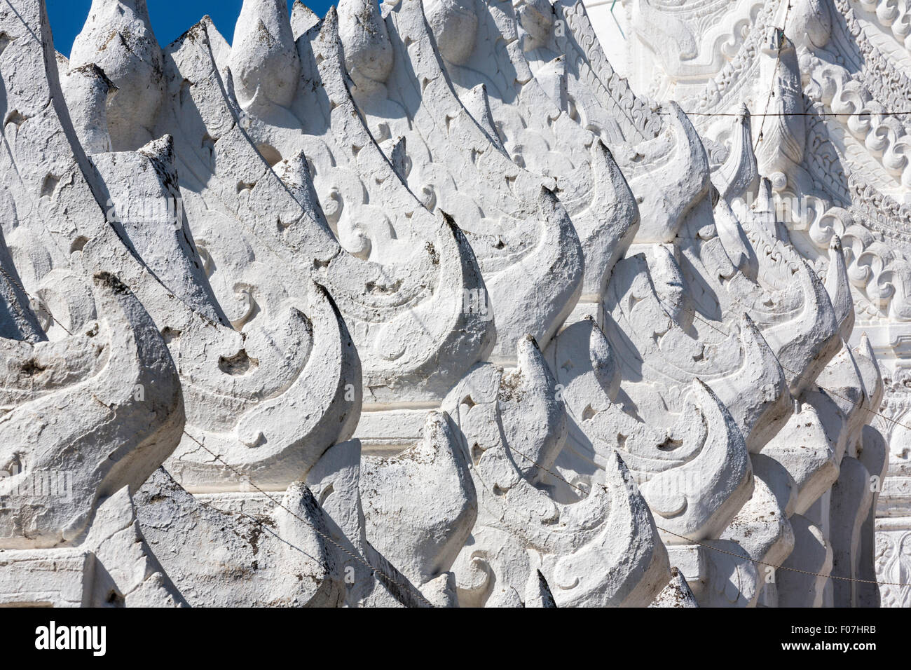 Hsinbyume or Mya Thein Dan temple in Mingun Myanmar. The 7 terraces are ...