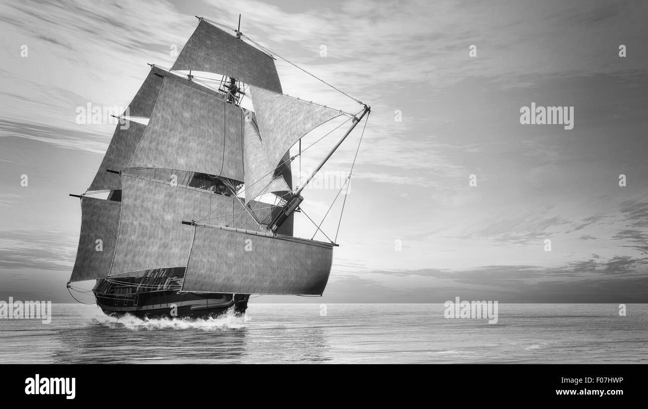 The old ship Black and White Stock Photos & Images - Alamy