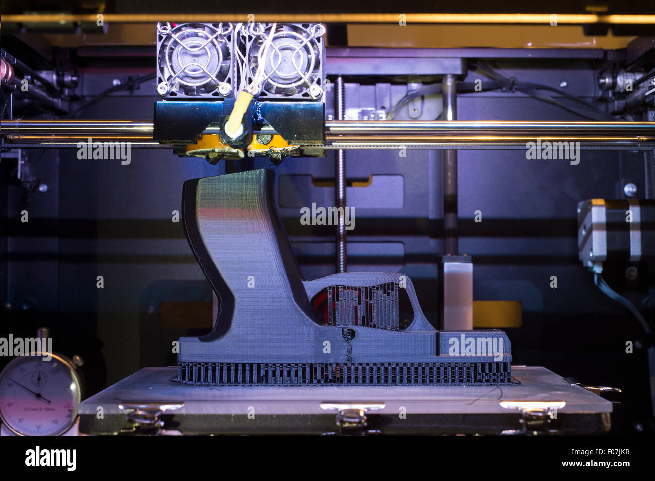 3D printed gun inside the printer on the build platform Stock Photo - Alamy