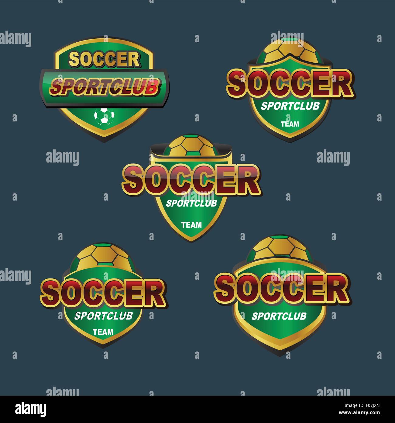 Badge vector gold sport soccer banner logo Stock Vector Image & Art - Alamy