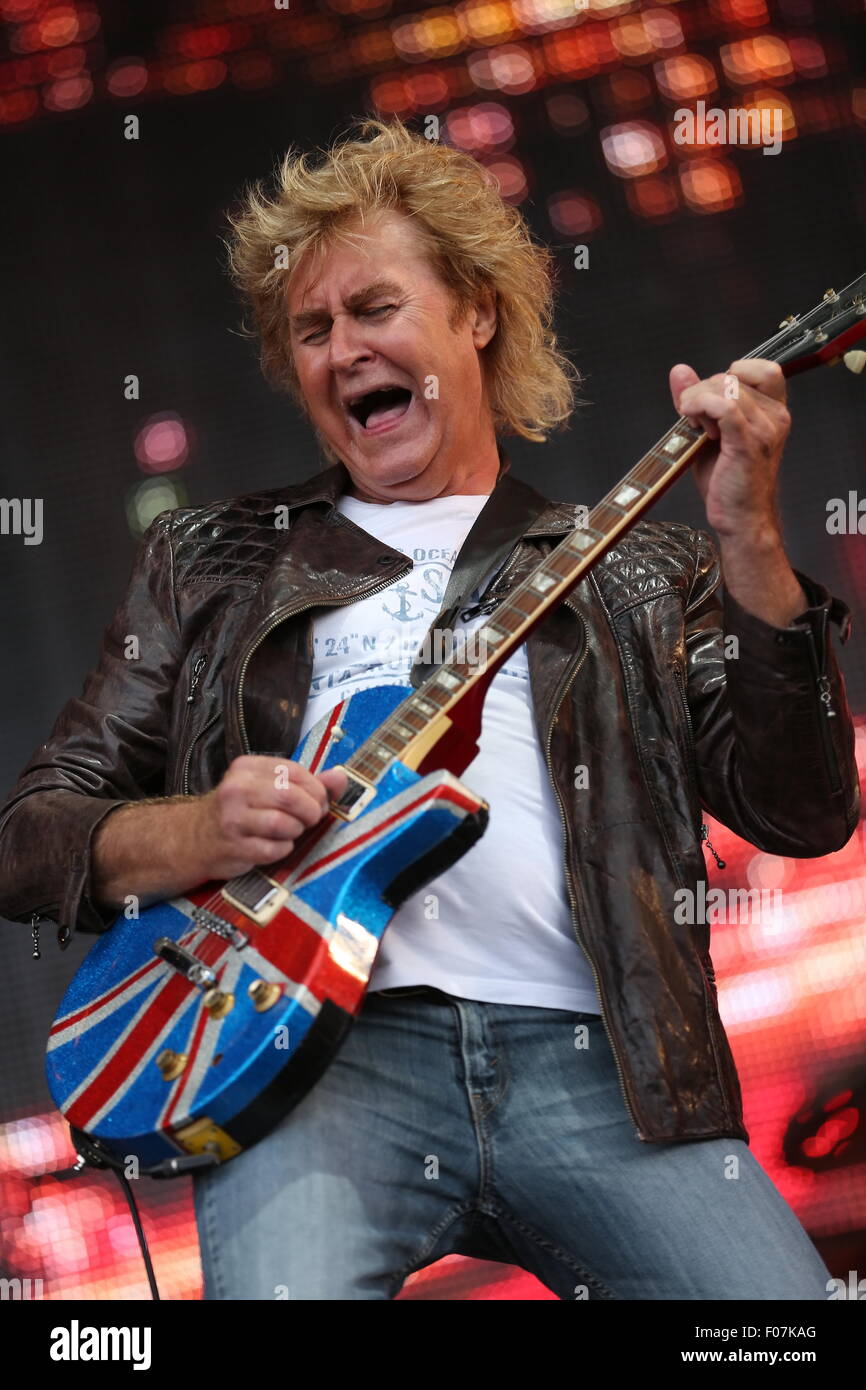 Macclesfield, Cheshire, UK. 9th August, 2015. John Parr performs live ...