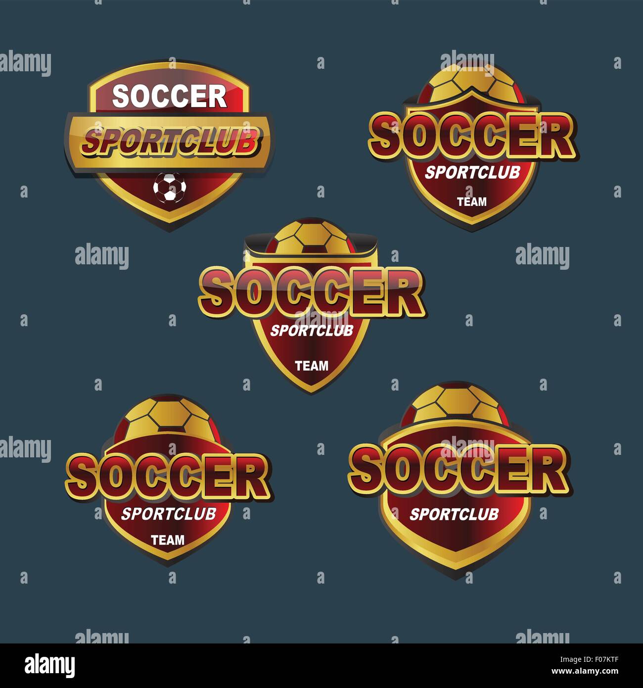 Badge vector gold sport soccer banner logo Stock Vector Image & Art - Alamy