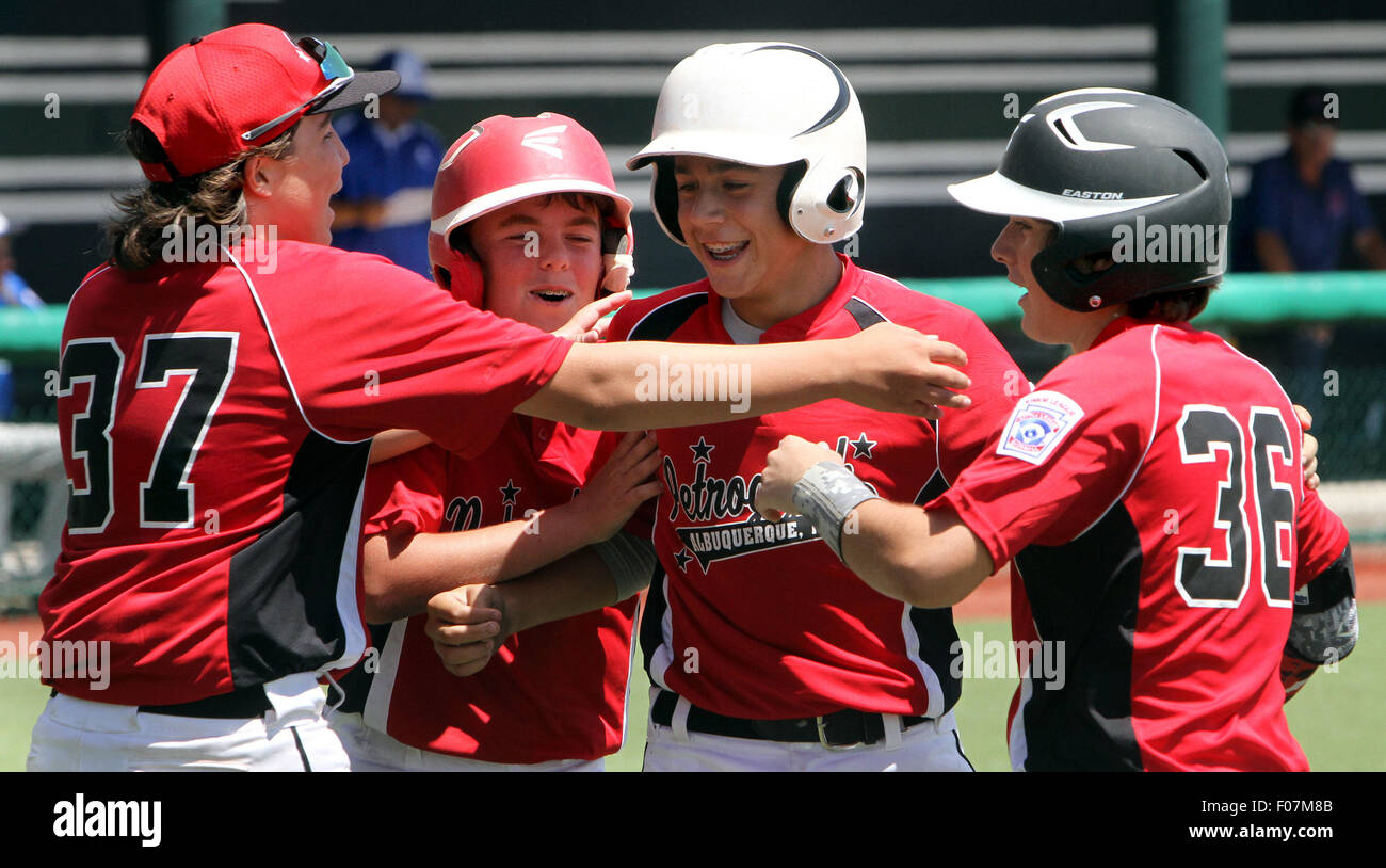 New Mexico, USA. 9th Aug, 2015. SPORTS -- Petroglyph's Reece Maez, in ...