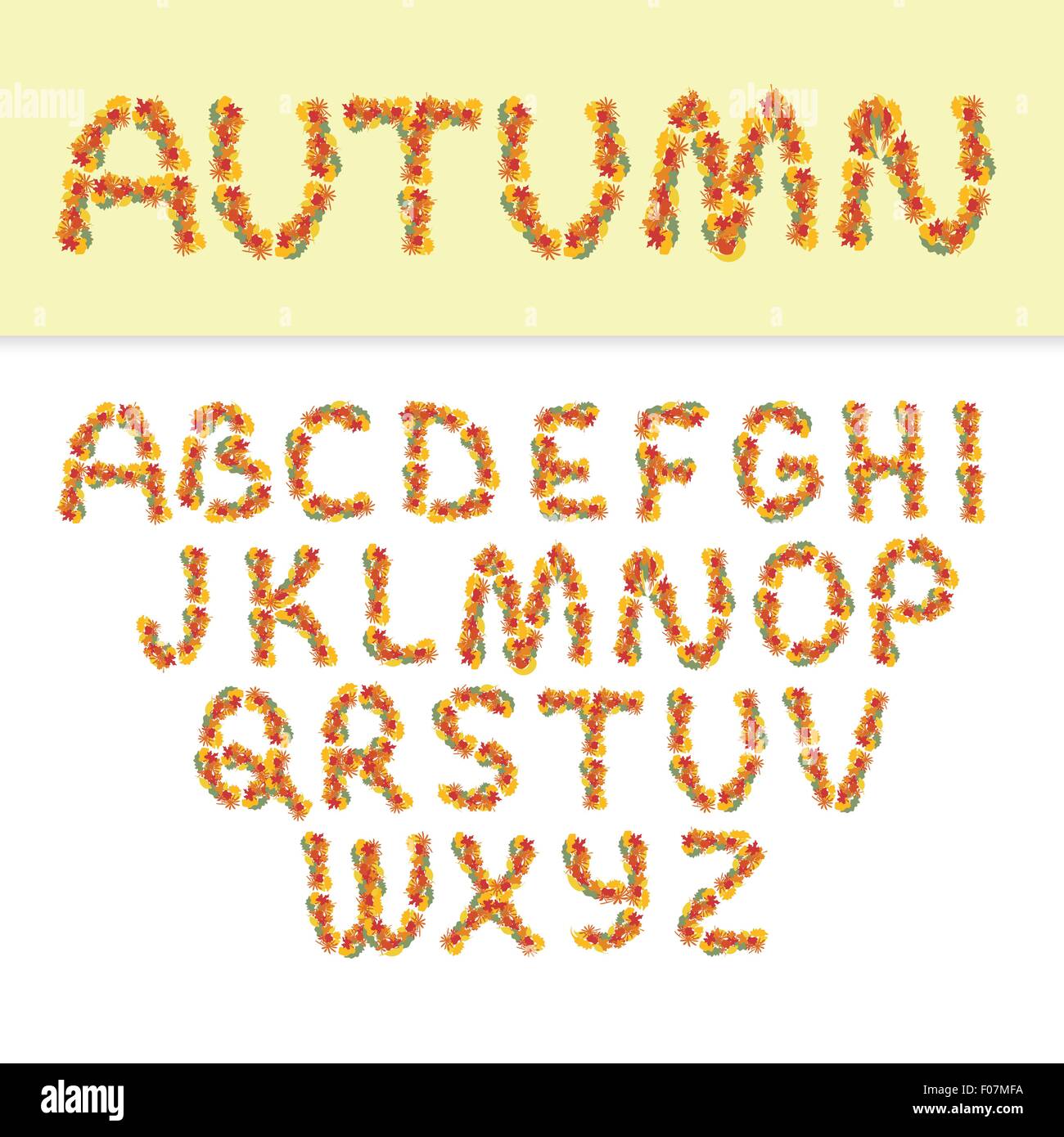 Autumn english alphabet Stock Vector Image & Art - Alamy