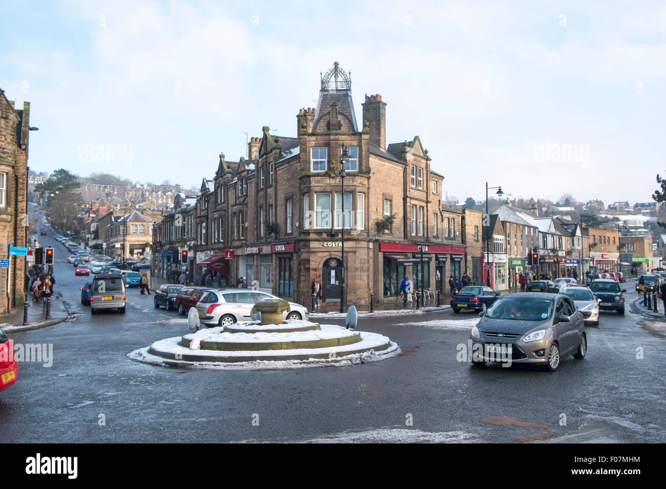 Matlock town centre in winter, Derbyshire,England Stock Photo - Alamy