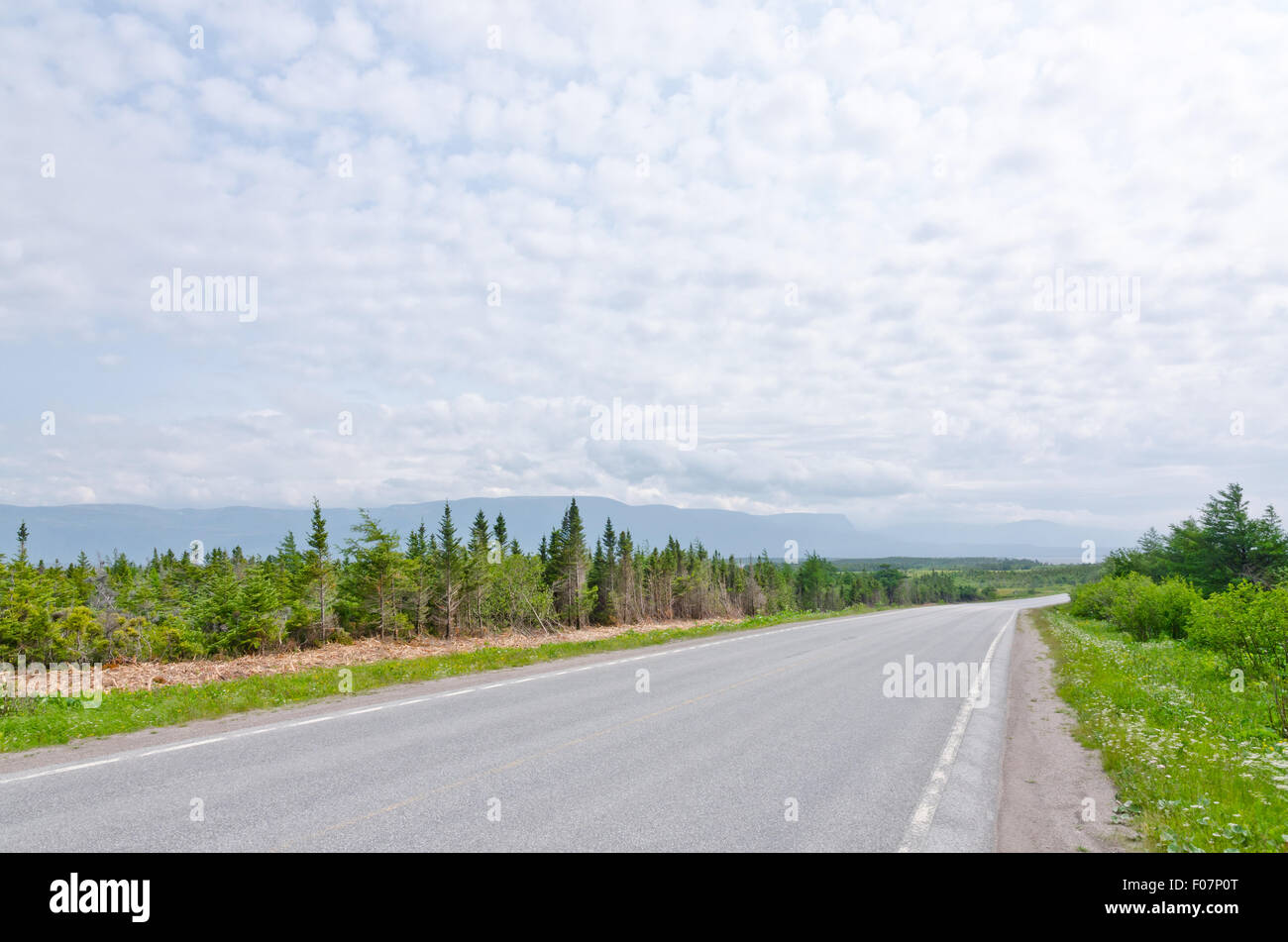 Highway in back country, Newfoundland, Canada Stock Photo - Alamy
