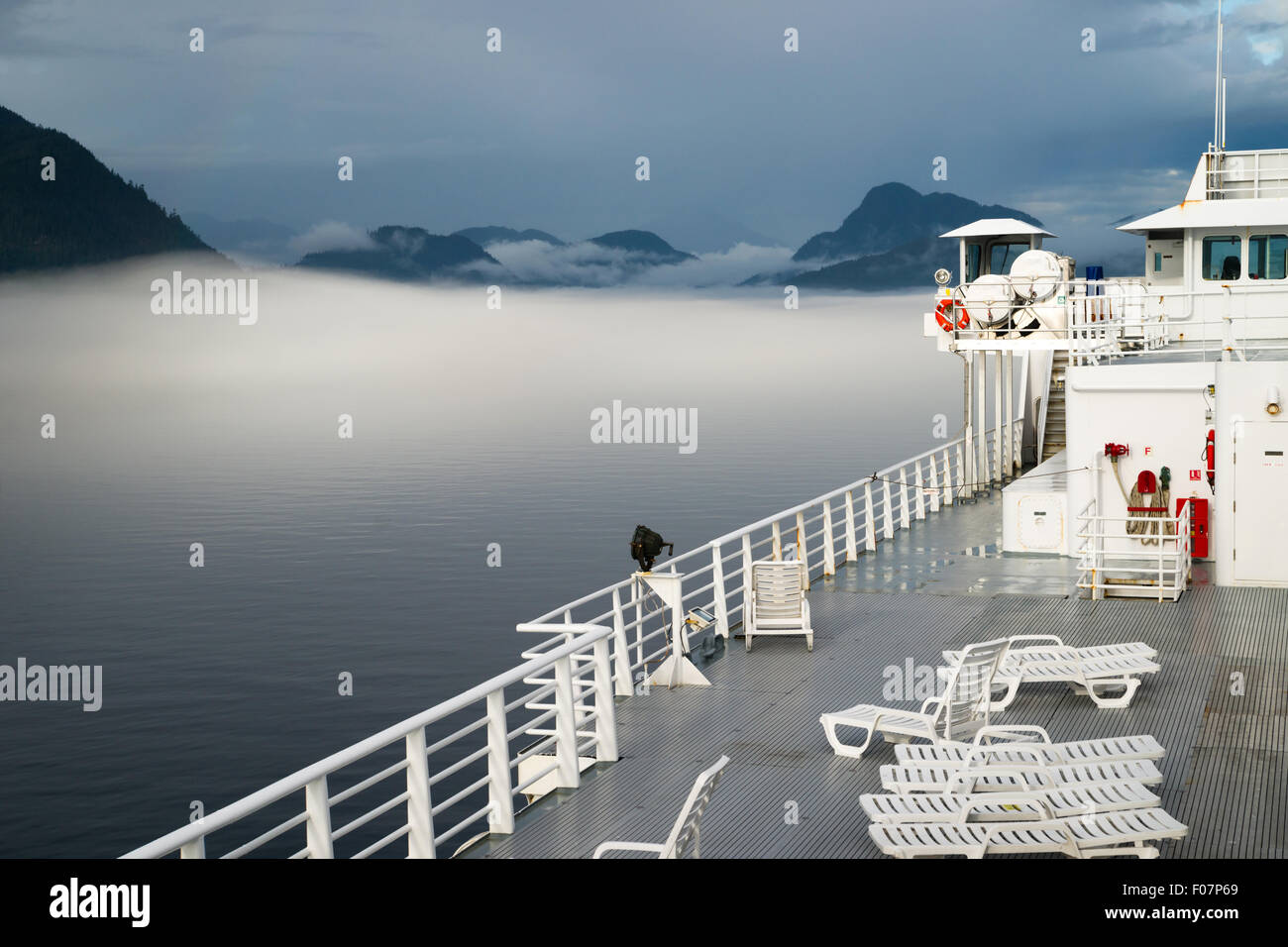 The fog rolls in and out along the inside passage of North America ...