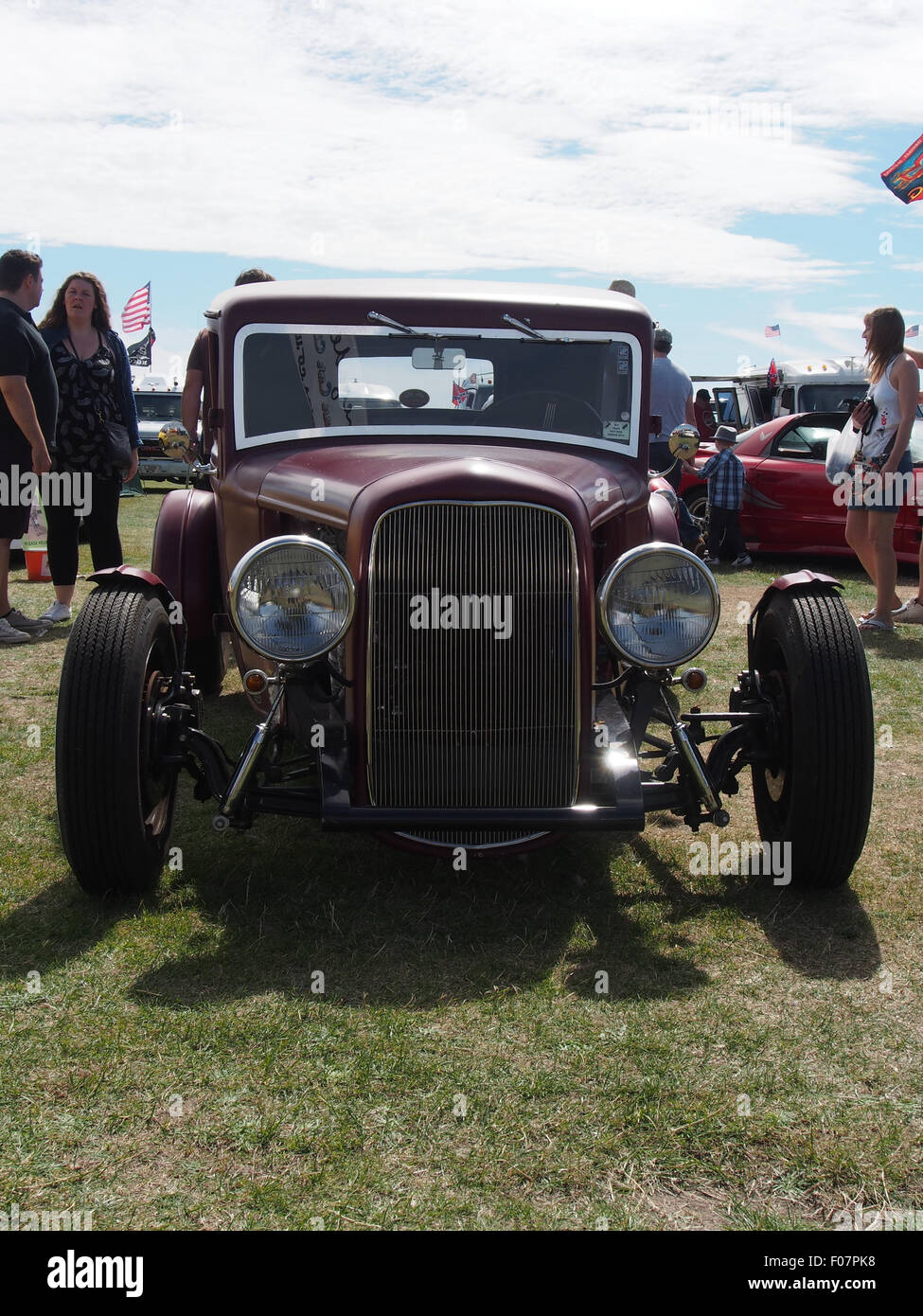 A customised classic Ford Vehicle with new engine and interior Stock ...