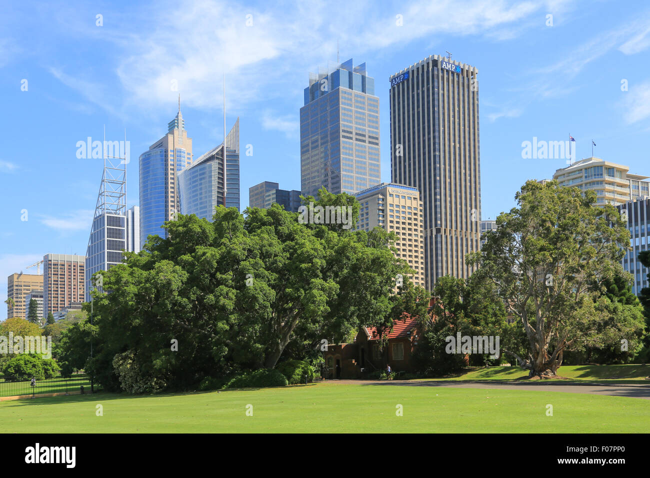 View of downtown Sydney from Government House, New South Wales ...