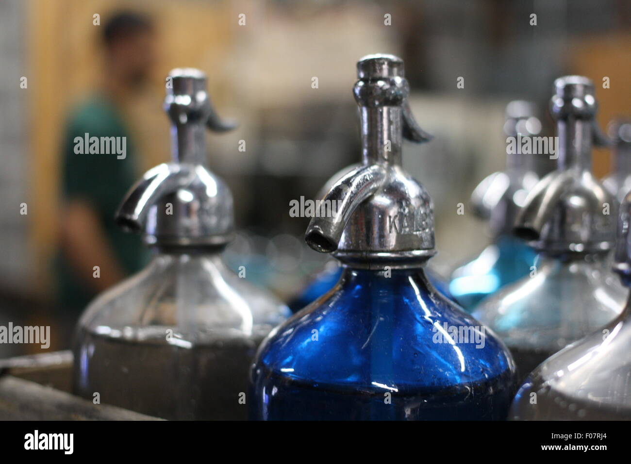 New York, USA. 28th July, 2015. Inside the Gomberg Seltzer Works fizzy ...