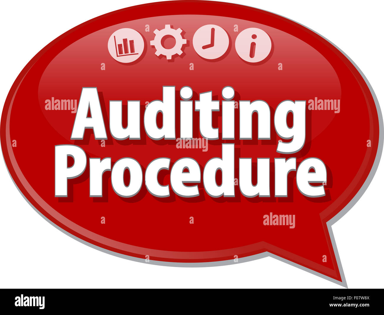 Speech bubble dialog illustration of business term saying Auditing ...