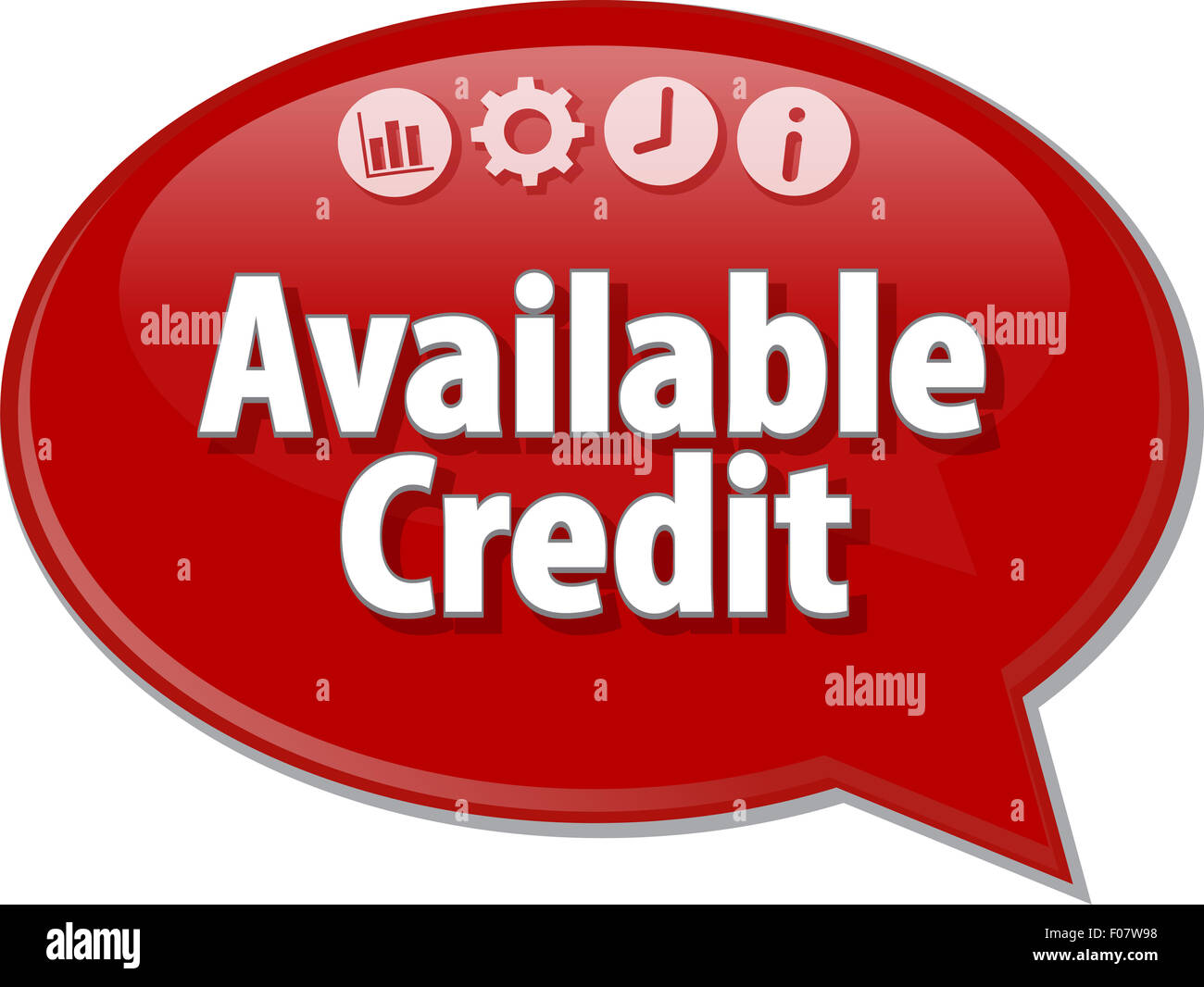 Speech bubble dialog illustration of business term saying Available ...