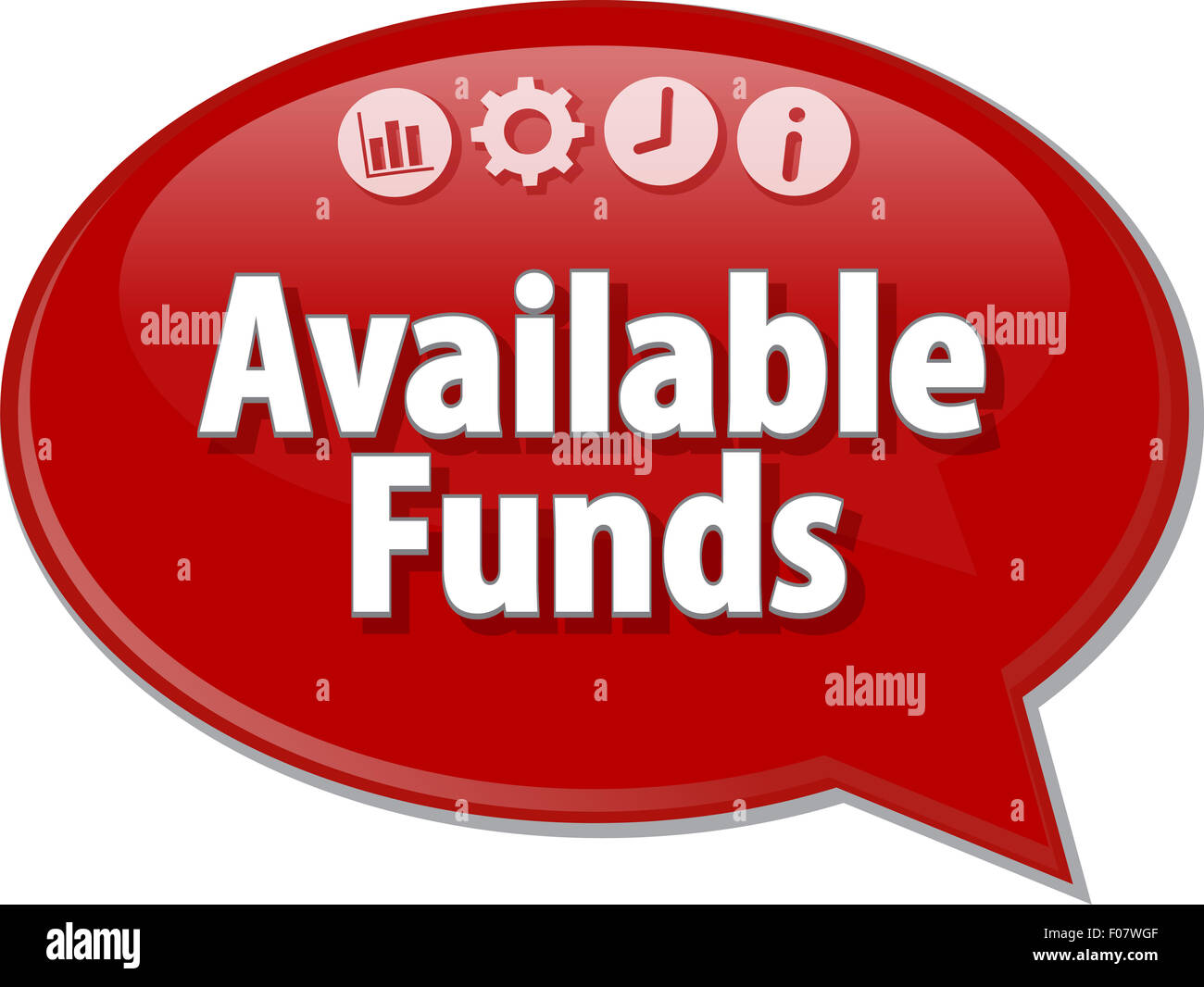 Speech bubble dialog illustration of business term saying Available ...