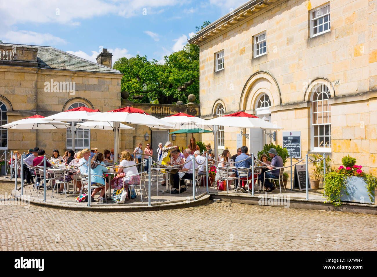 The Courtyard Café at the Castle Howard stately home in North Yorkshire ...