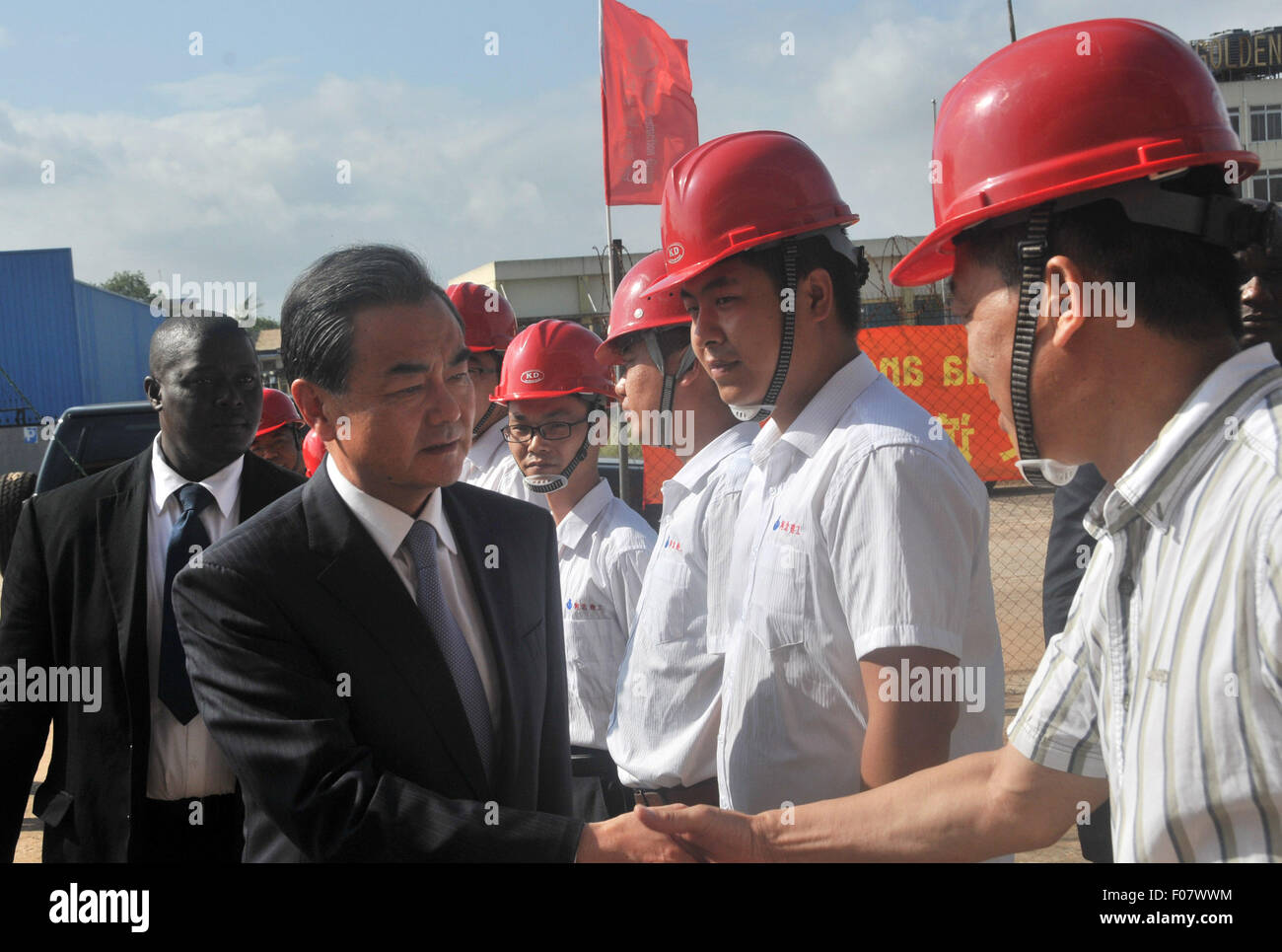 Monrovia, Liberia. 9th Aug, 2015. Visiting Chinese Foreign Minister ...