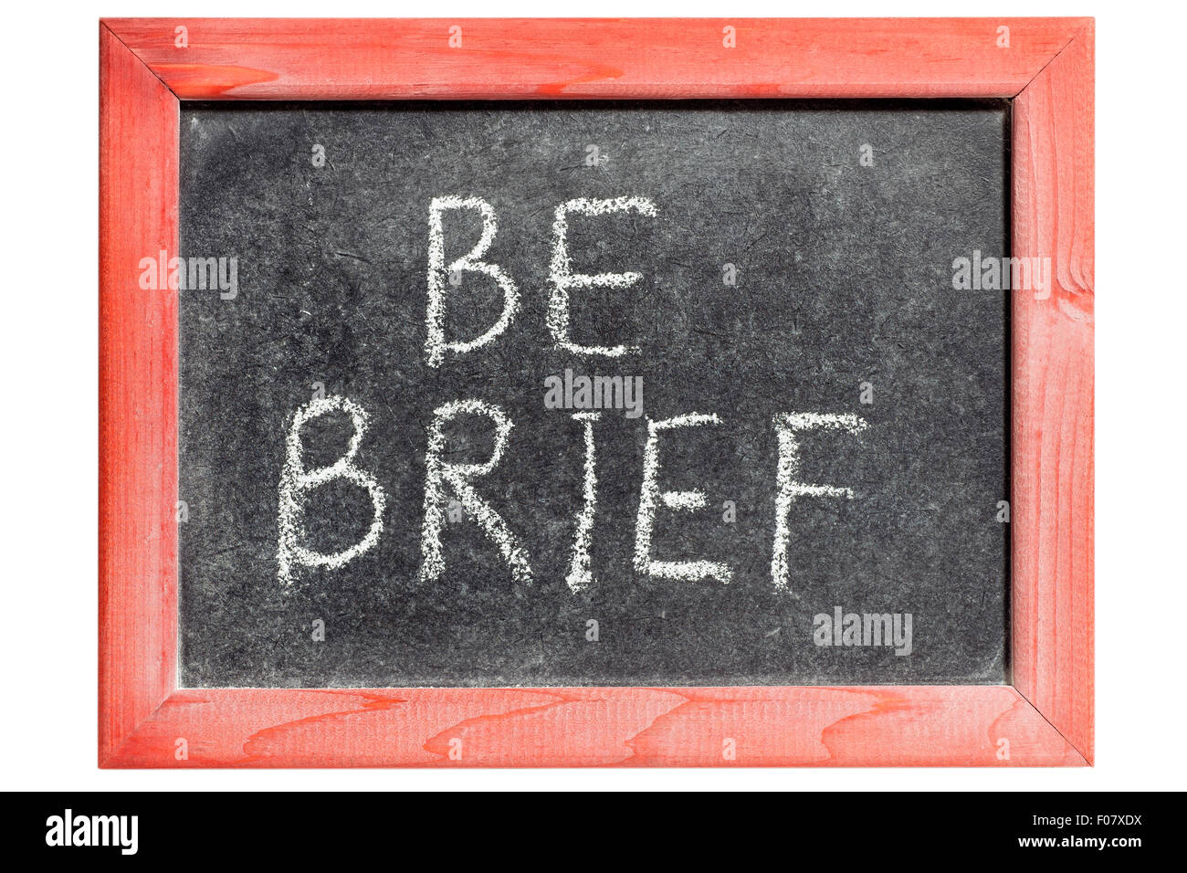 be brief handwritten on isolated vintage blackboard Stock Photo - Alamy