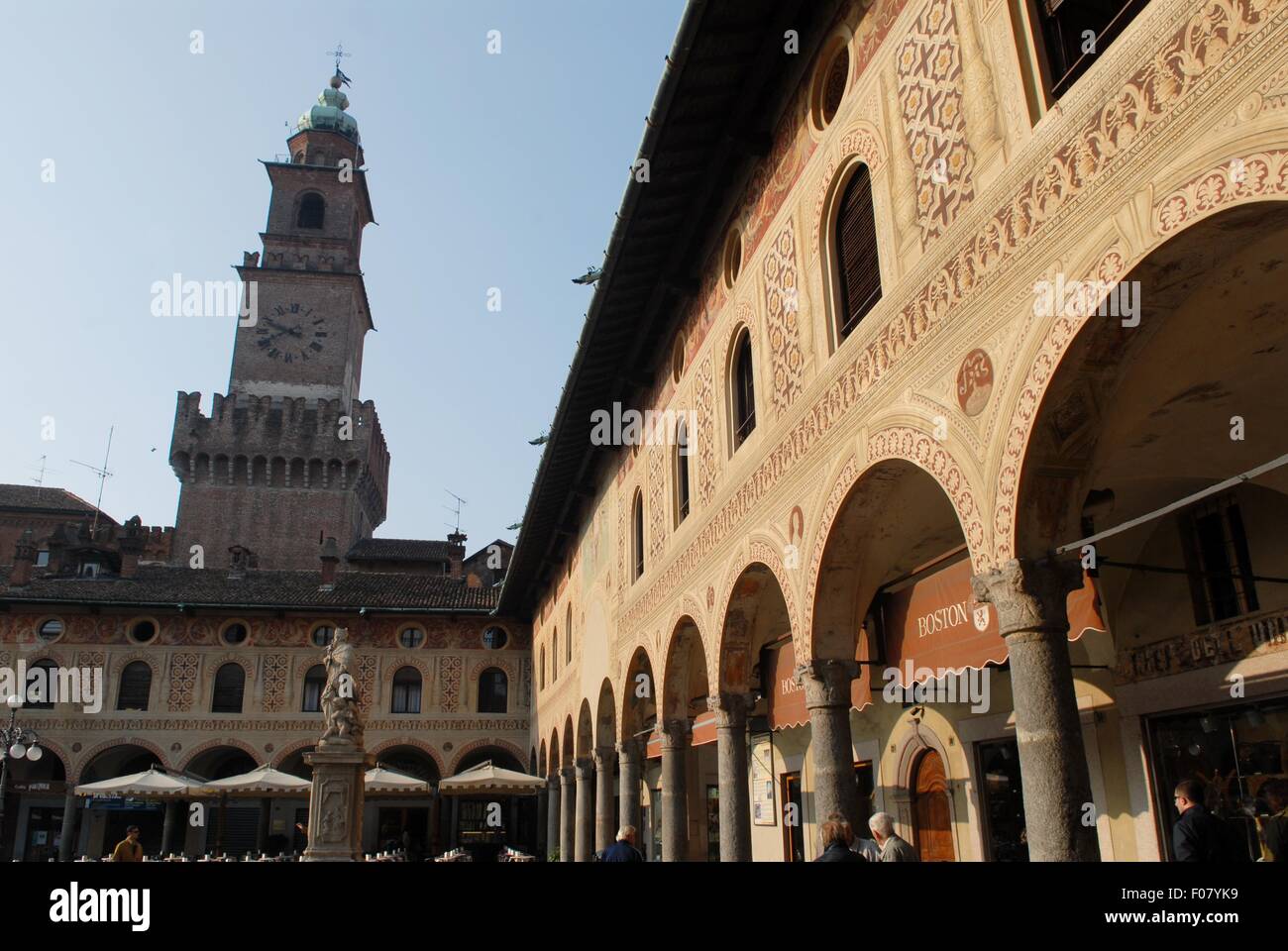 Vigevano (Lombardy, Italy), the Ducal Square Stock Photo - Alamy