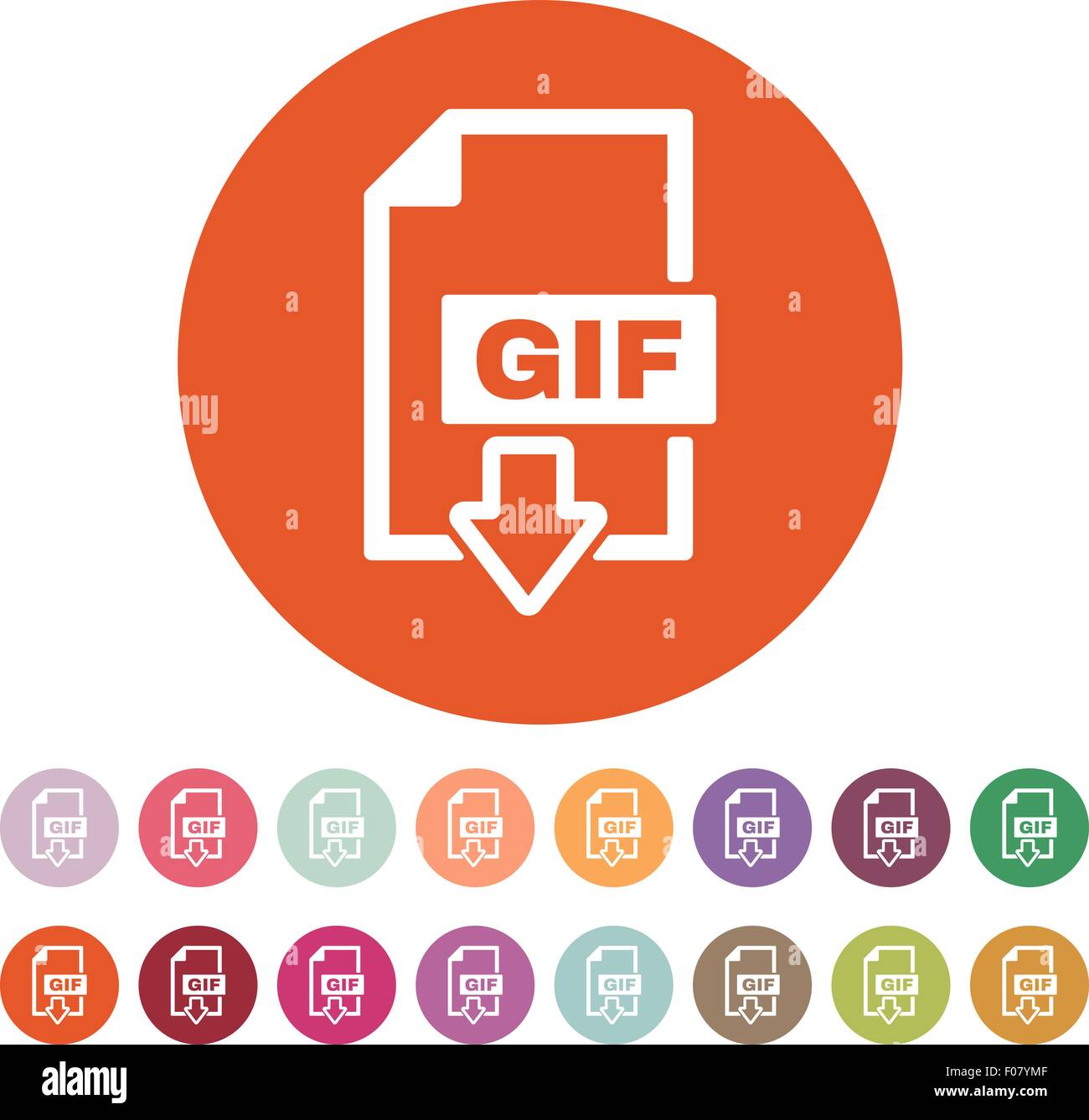 The GIF icon. File format symbol. Flat Stock Vector Image & Art - Alamy