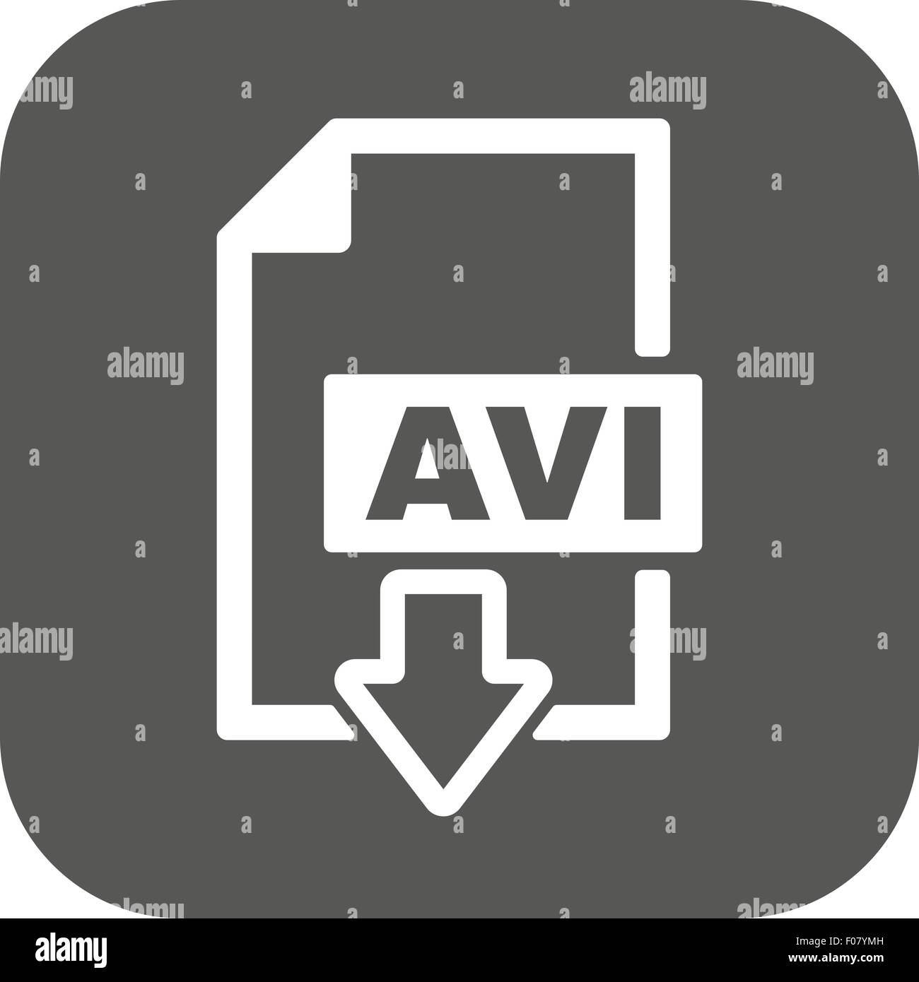 The AVI icon. Video file format symbol. Flat Stock Vector Image & Art ...