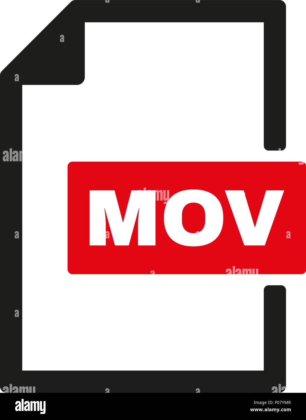 The MOV icon. Video file format symbol. Flat Stock Vector Image & Art ...