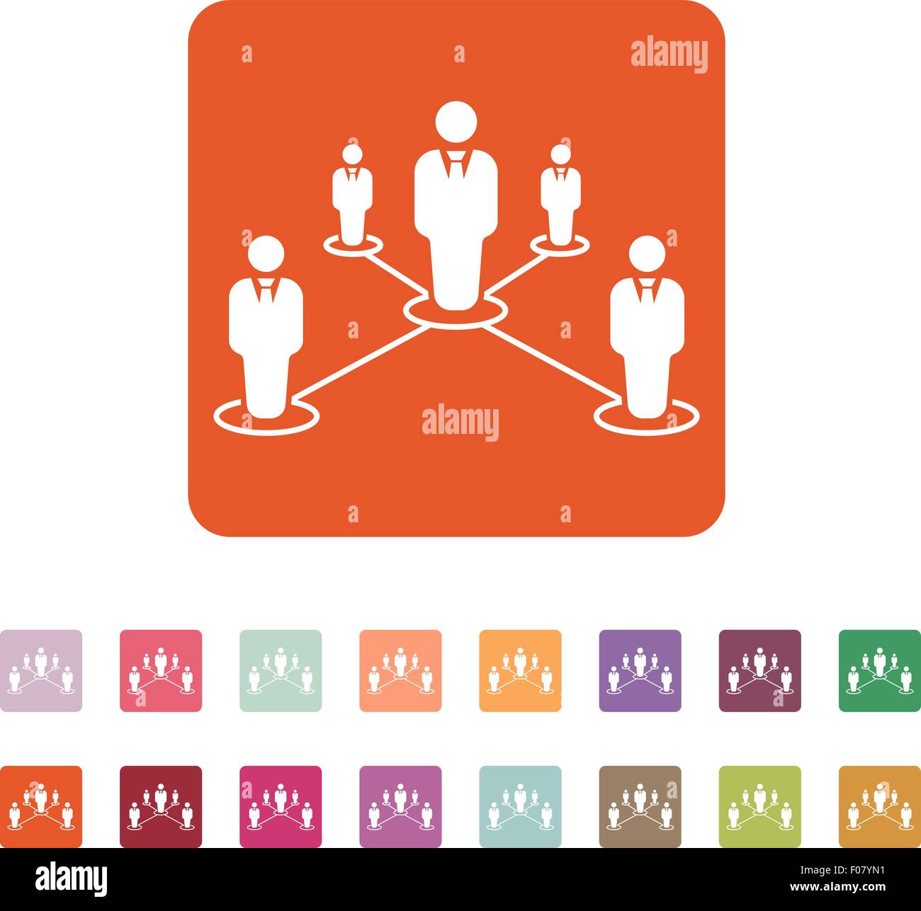 The teamwork icon. Leadership and connection, business teams symbol ...