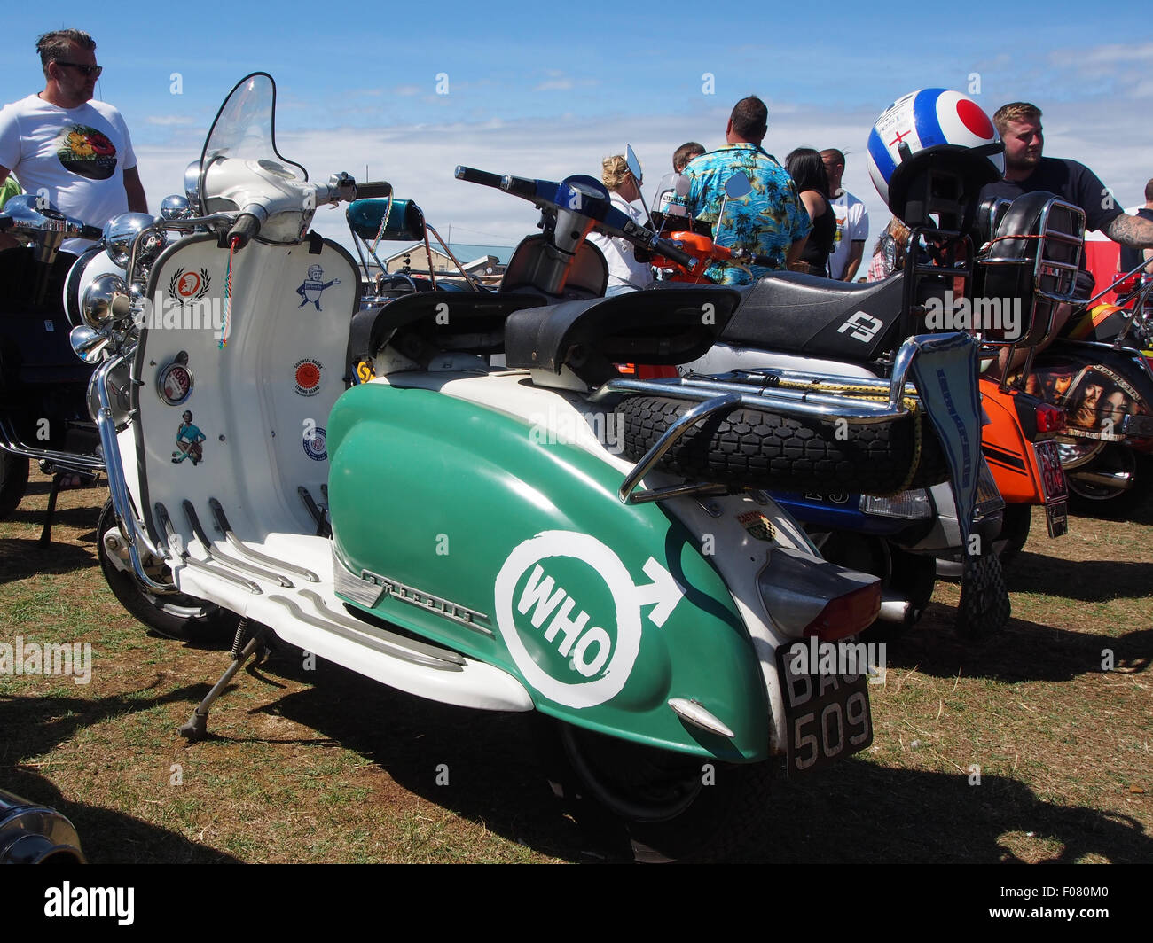 Customised scooter at a scooter rally Stock Photo - Alamy