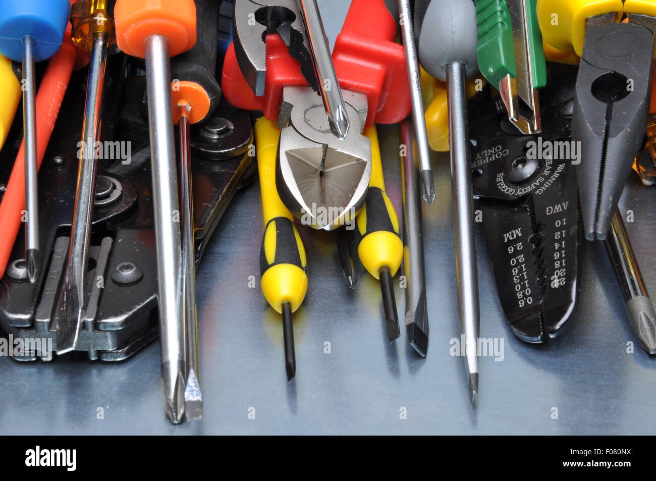 Tools for electrical installation Stock Photo - Alamy