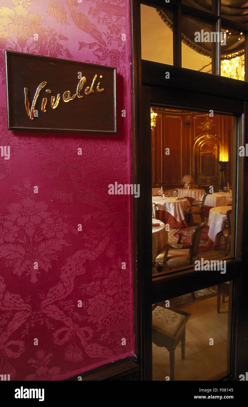 Entrance of Vivaldi restaurant, Ritz - Carlton - Castle Hotel, Berlin ...