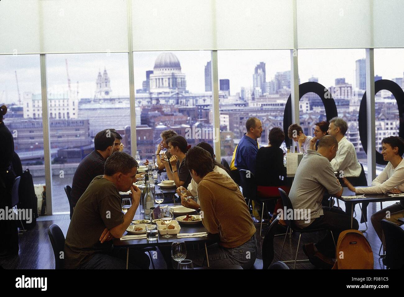 People dining in Tate Modern, London, UK Stock Photo - Alamy