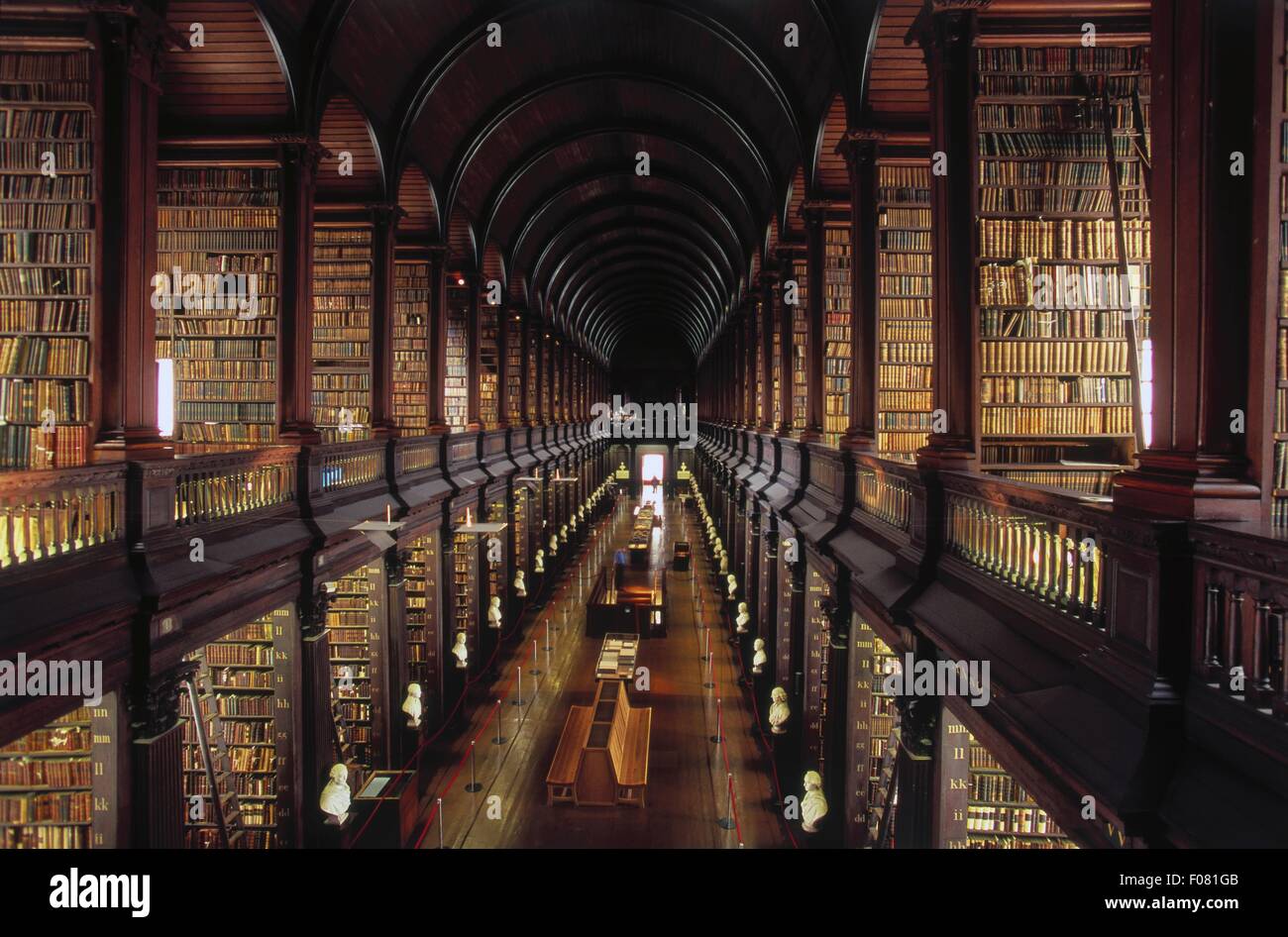 View of old library of Trinity College, Dublin, Ireland Stock Photo - Alamy