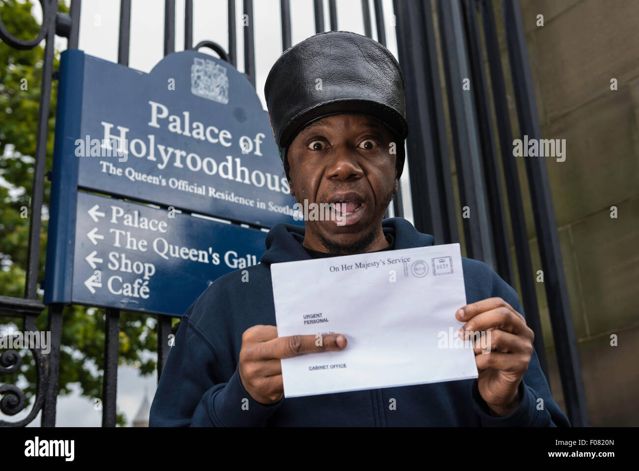 Edinburgh, UK, 9th August 2015. Jonzi D, appearing in‘The Letter: To be ...
