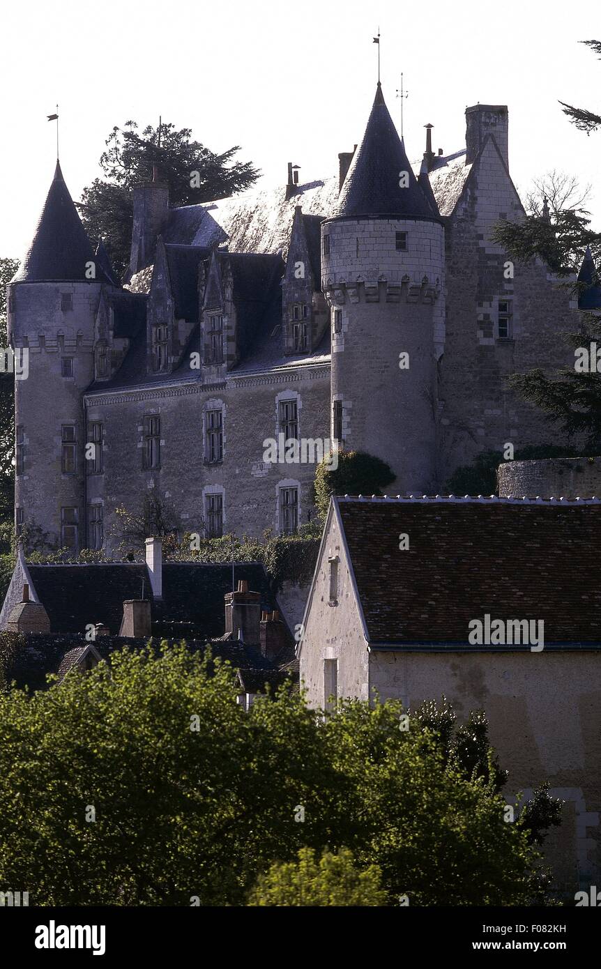 View of castle in Montresor, Centre, France Stock Photo - Alamy