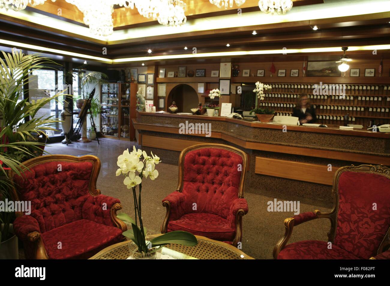 Reception of hotel with sitting area, Germany Stock Photo - Alamy