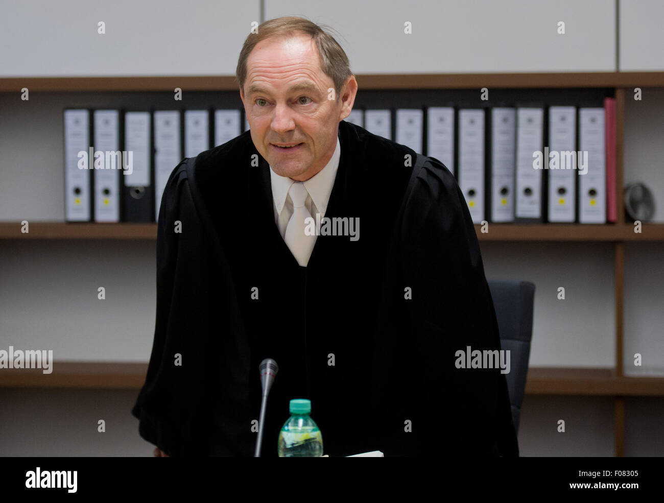 Celle, Germany. 10th Aug, 2015. Presiding judge Henning Meier seen in a ...
