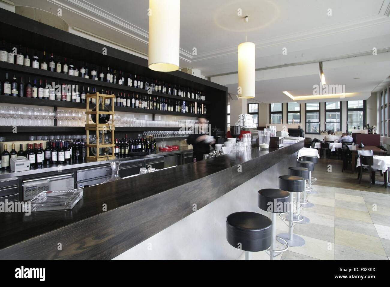 Bar counter in restaurant, Germany Stock Photo - Alamy