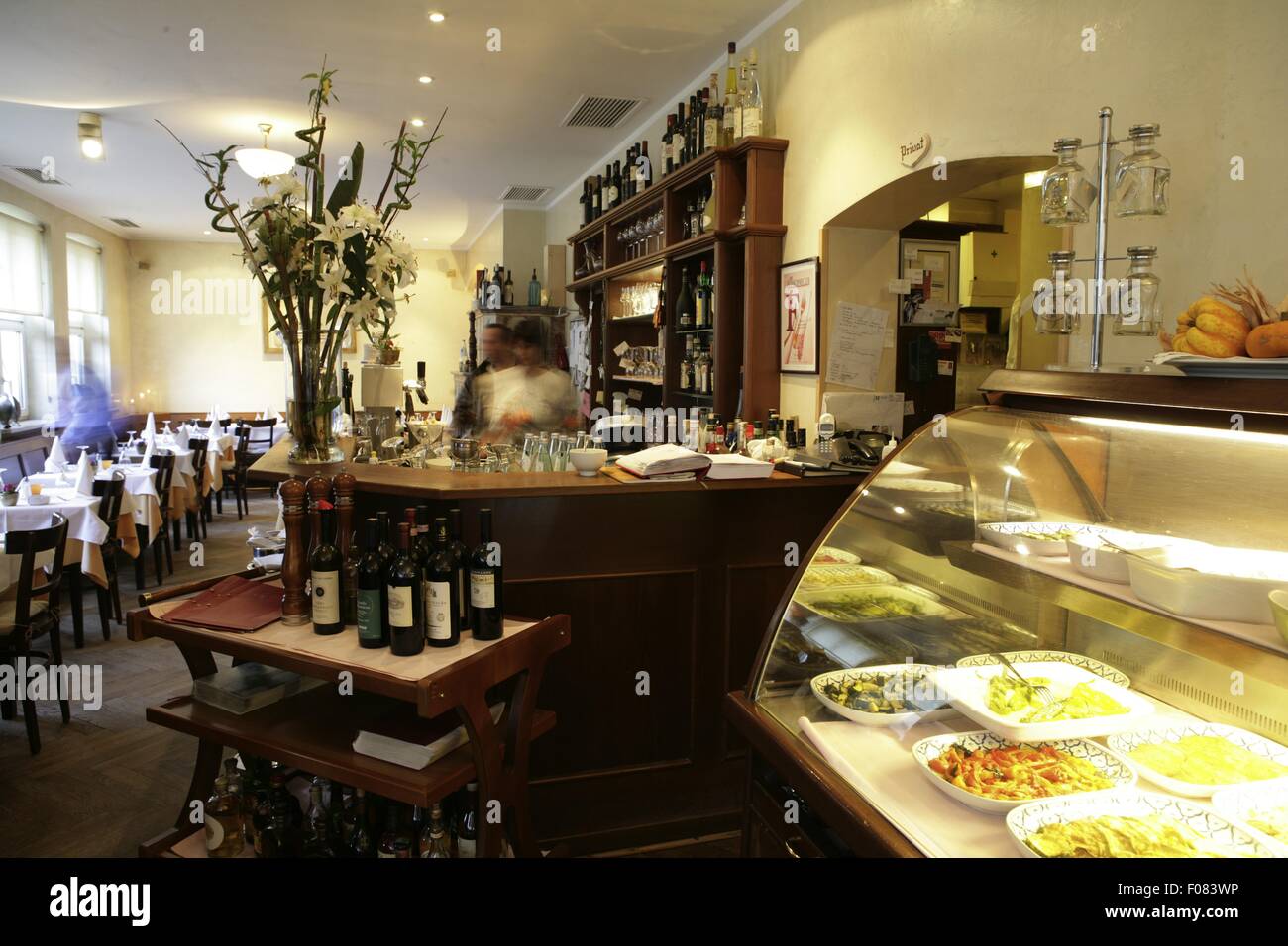Food display counter in restaurant, Germany Stock Photo - Alamy