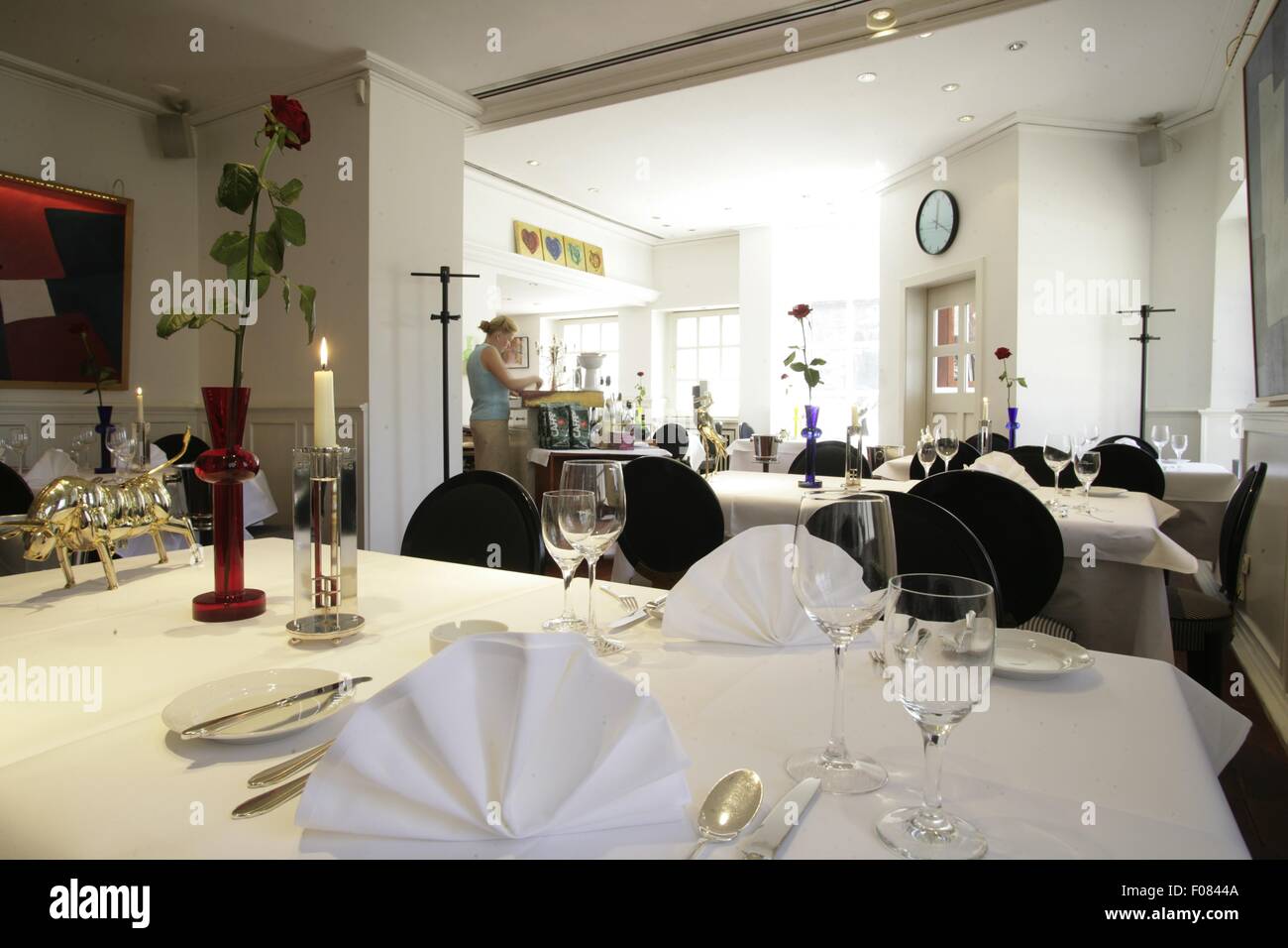 Table laid in restaurant, Germany Stock Photo - Alamy