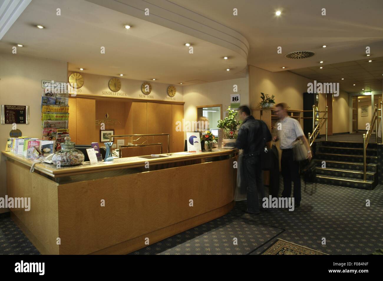 Reception of hotel, Germany Stock Photo - Alamy