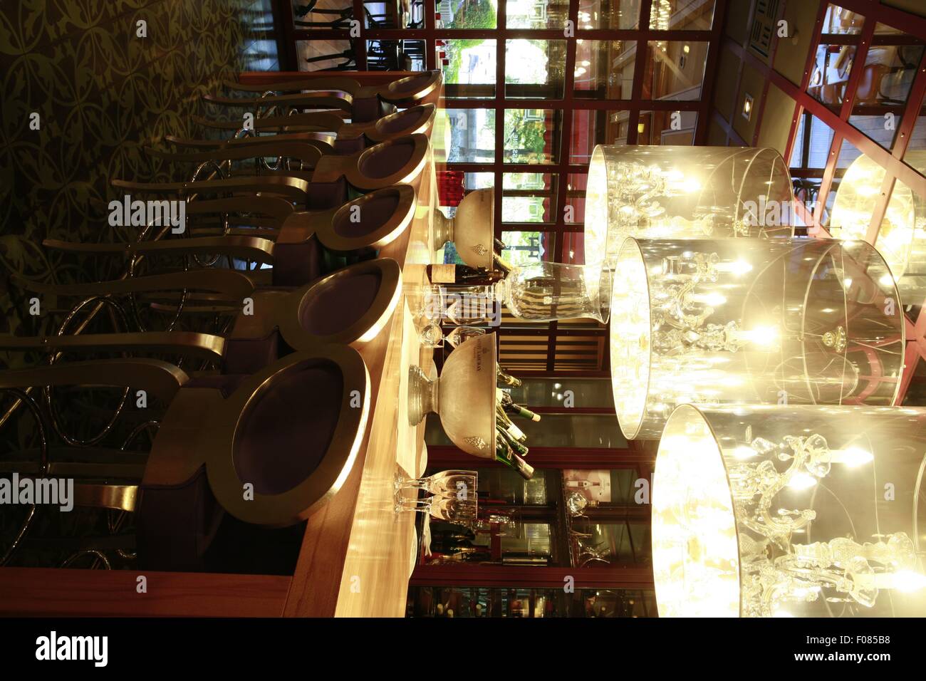 Set bar counter in restaurant, Germany Stock Photo - Alamy