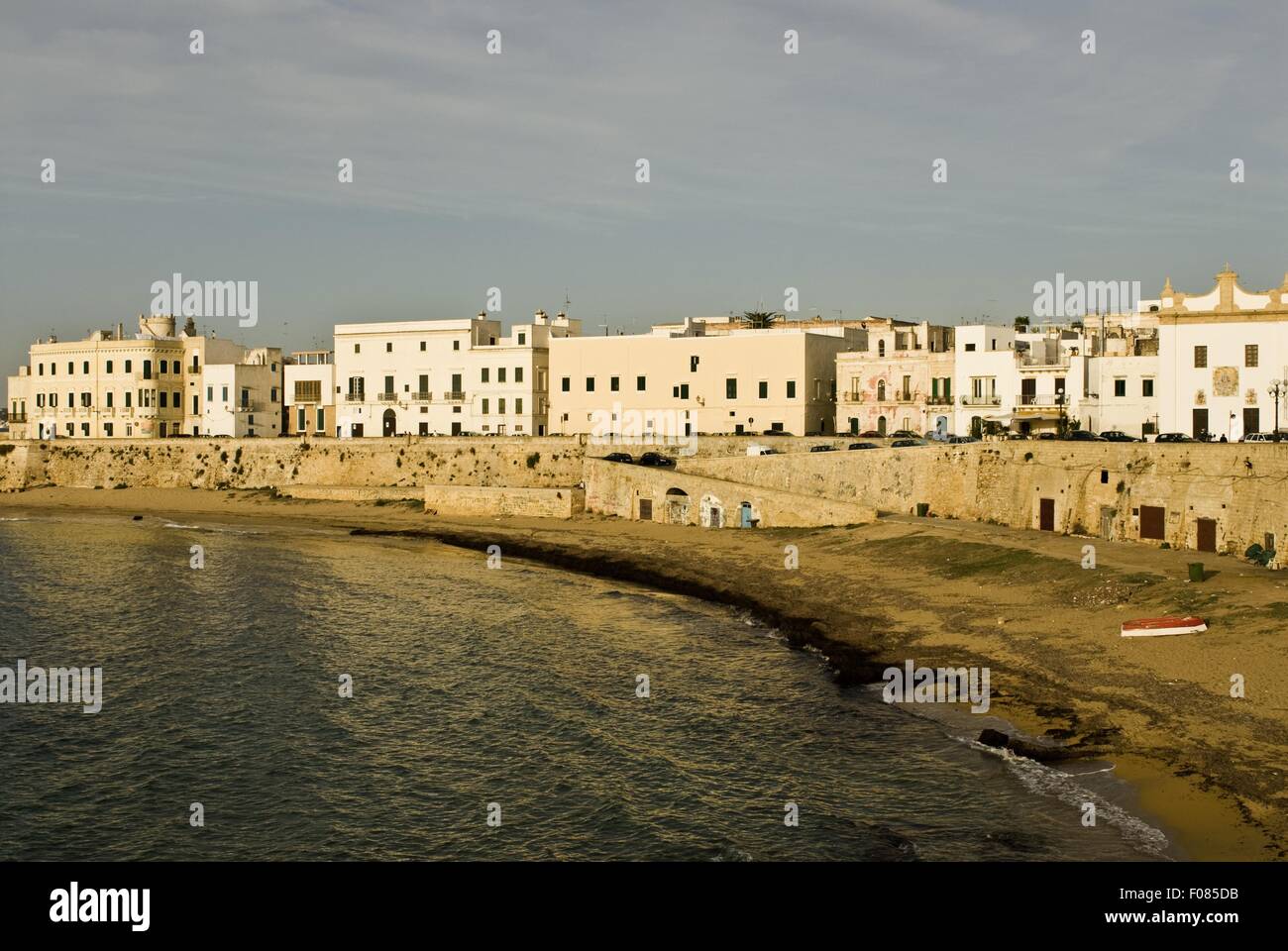 View of coast line and town in Gallipoli, Italy Stock Photo - Alamy