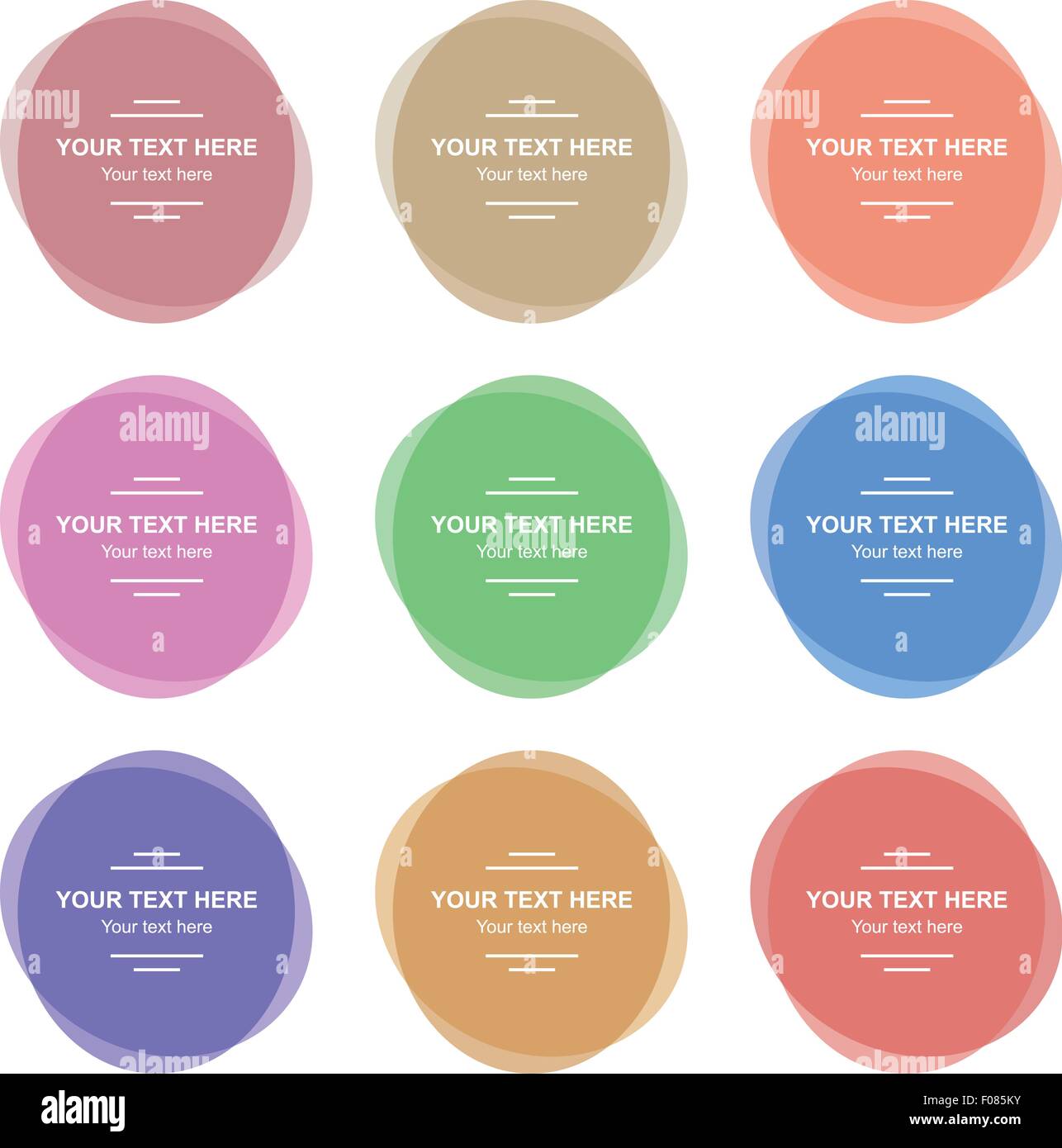 Set of Vector Colorful Round Banners Stock Vector Image & Art - Alamy